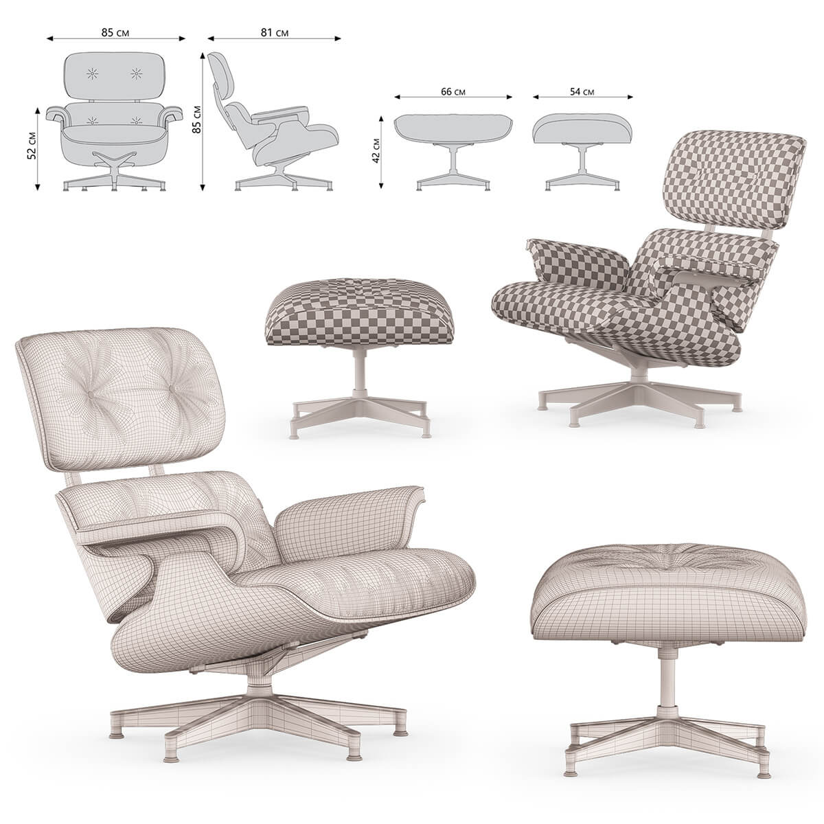 Eames Lounge Chair - 3D Model by GreenCG