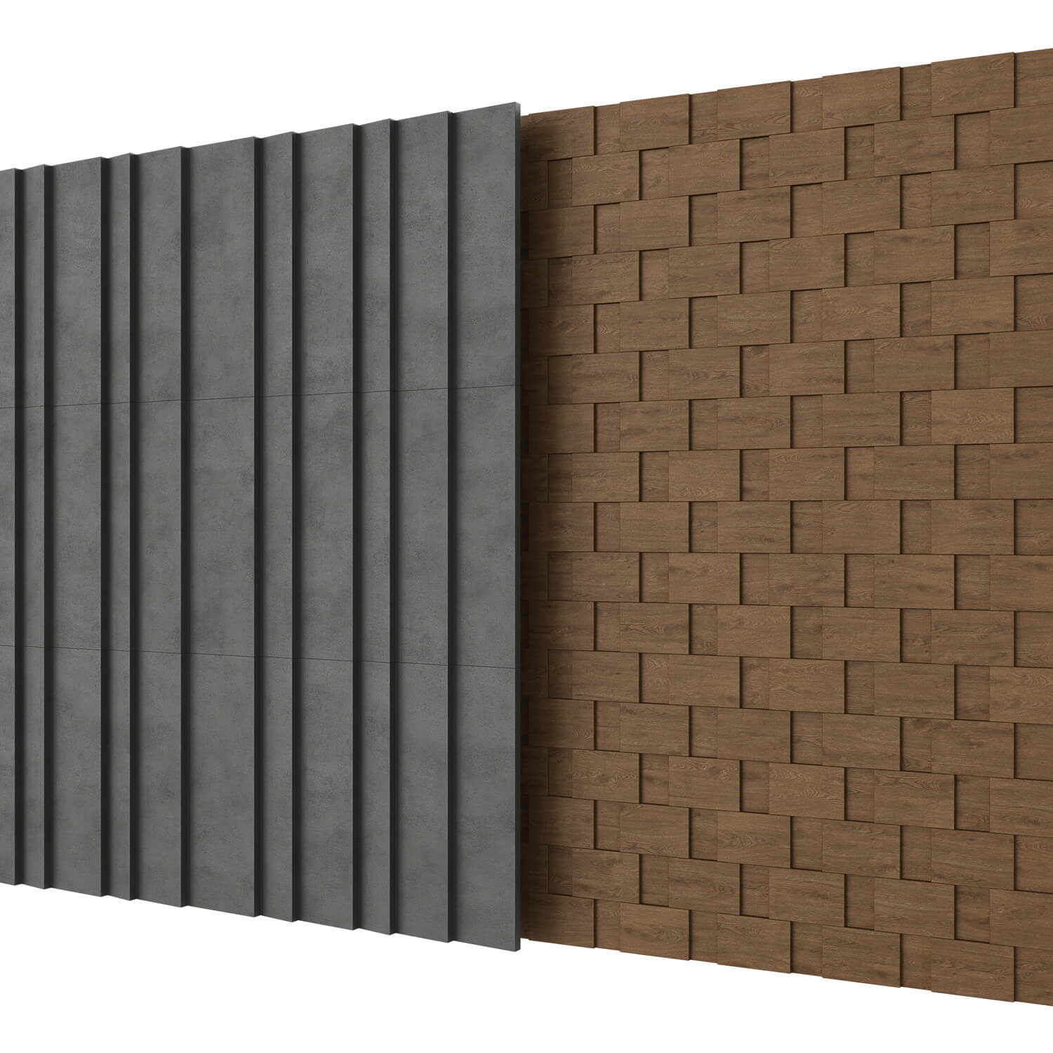 Wall Panel Set 01 - 3D Model by GreenCG