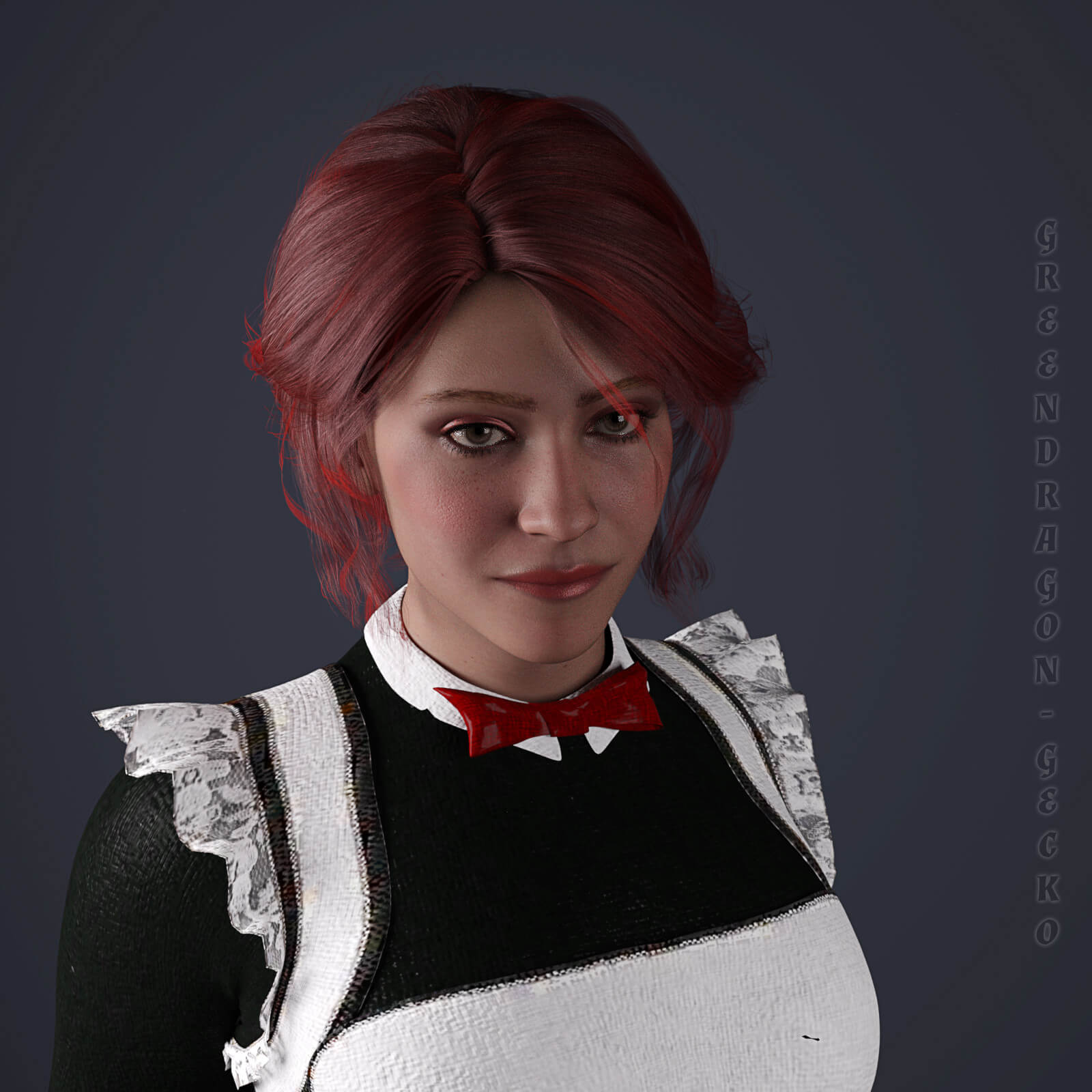goth maid portrait 3D Render | RenderHub Gallery