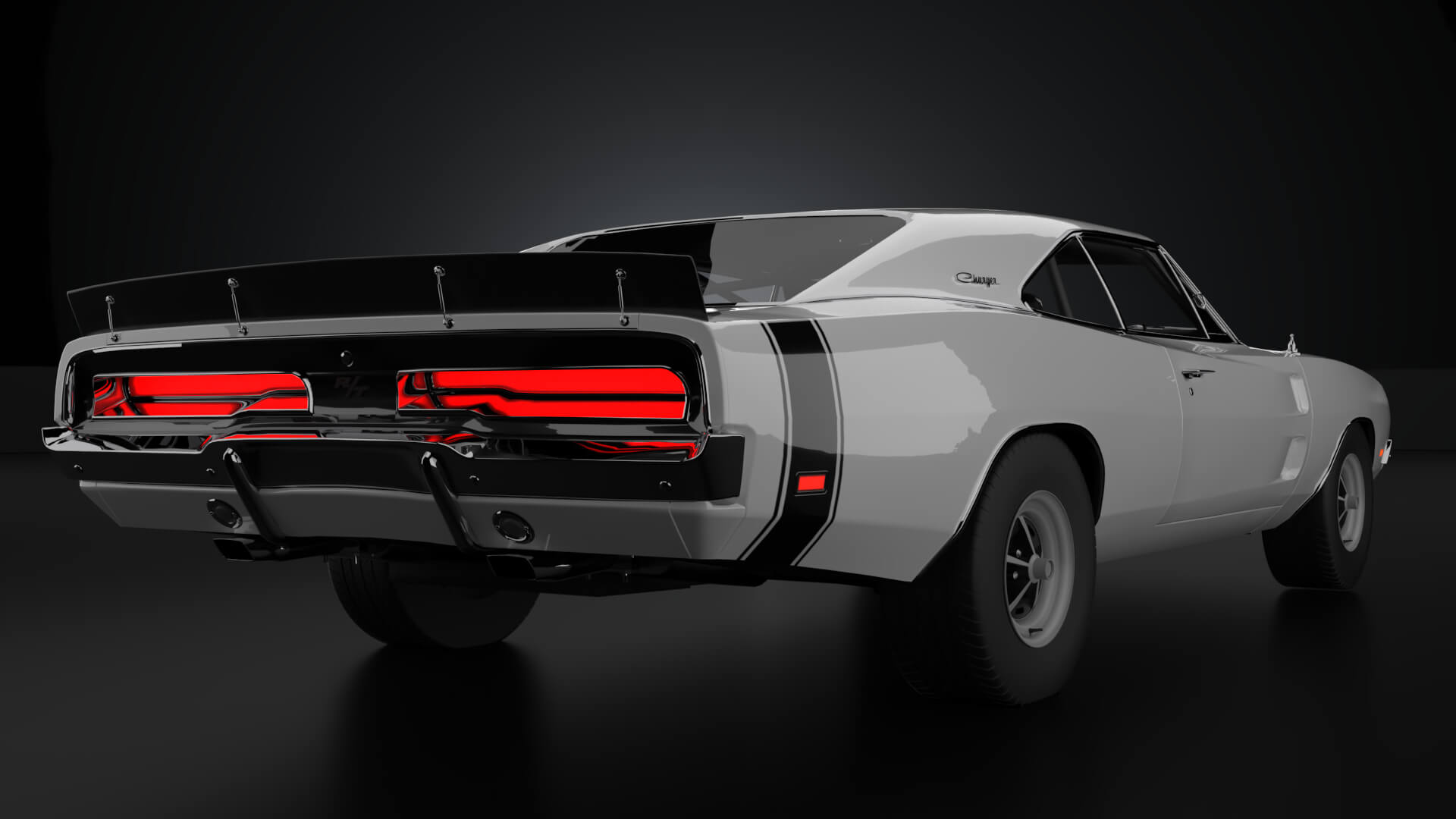 Dodge Charger RT 1969 Realistic 3D Model by gregory989