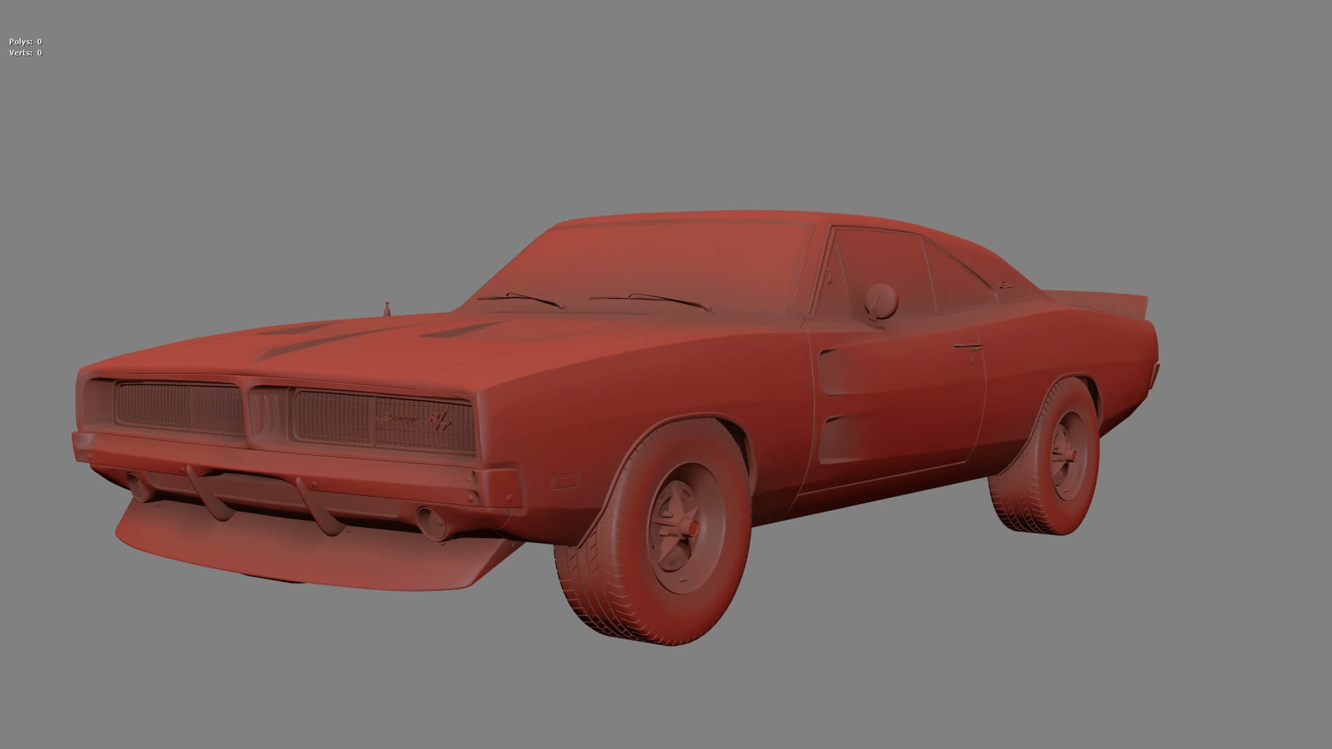 Dodge Charger RT 1969 Realistic 3D Model by gregory989