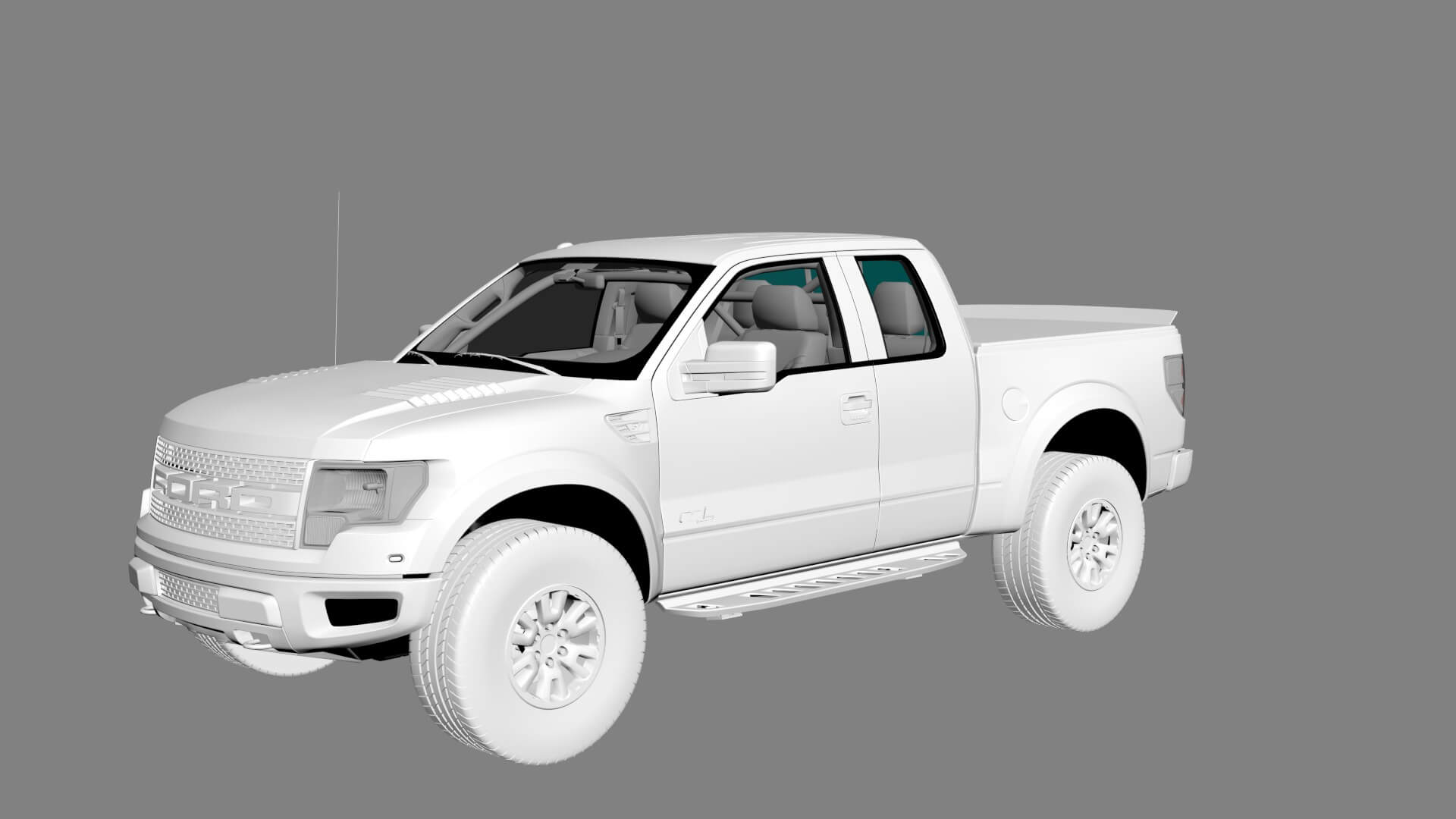 Ford Raptor F150 Realistic 3D Model by gregory989