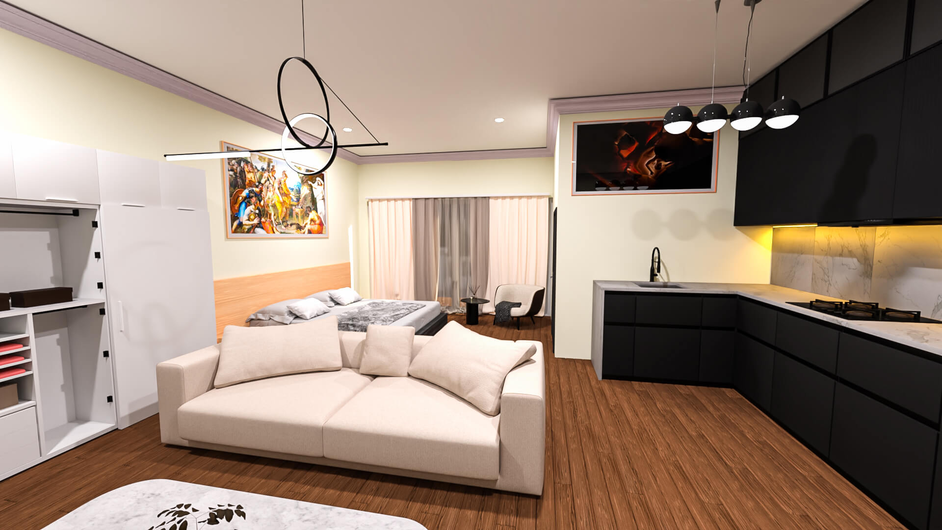 Luxury Studio Apartment - Daz Content by gregory989