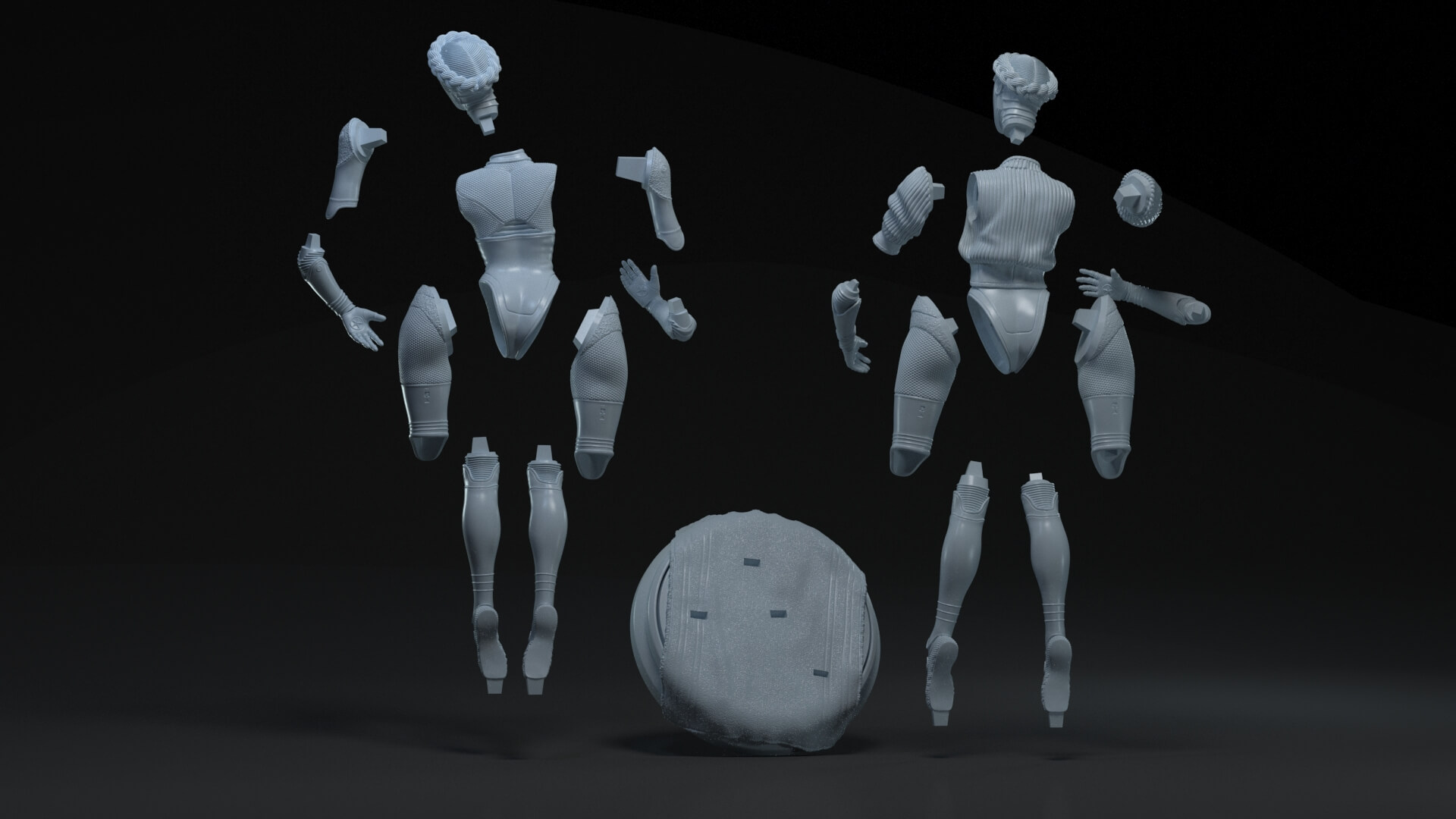 Atomic Heart Twins Ready To Print 3D by GreyCheshire