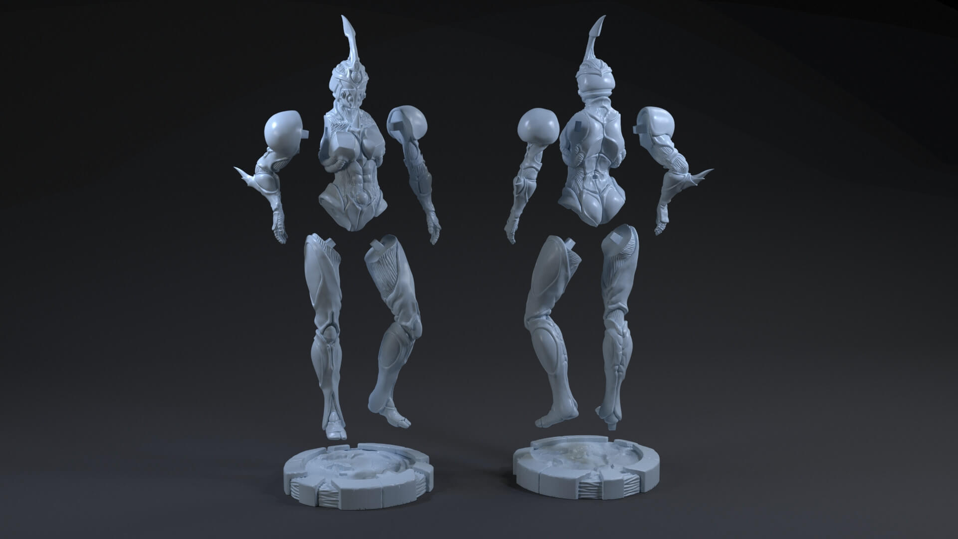 Guyver Girl - 3D Model by GreyCheshire