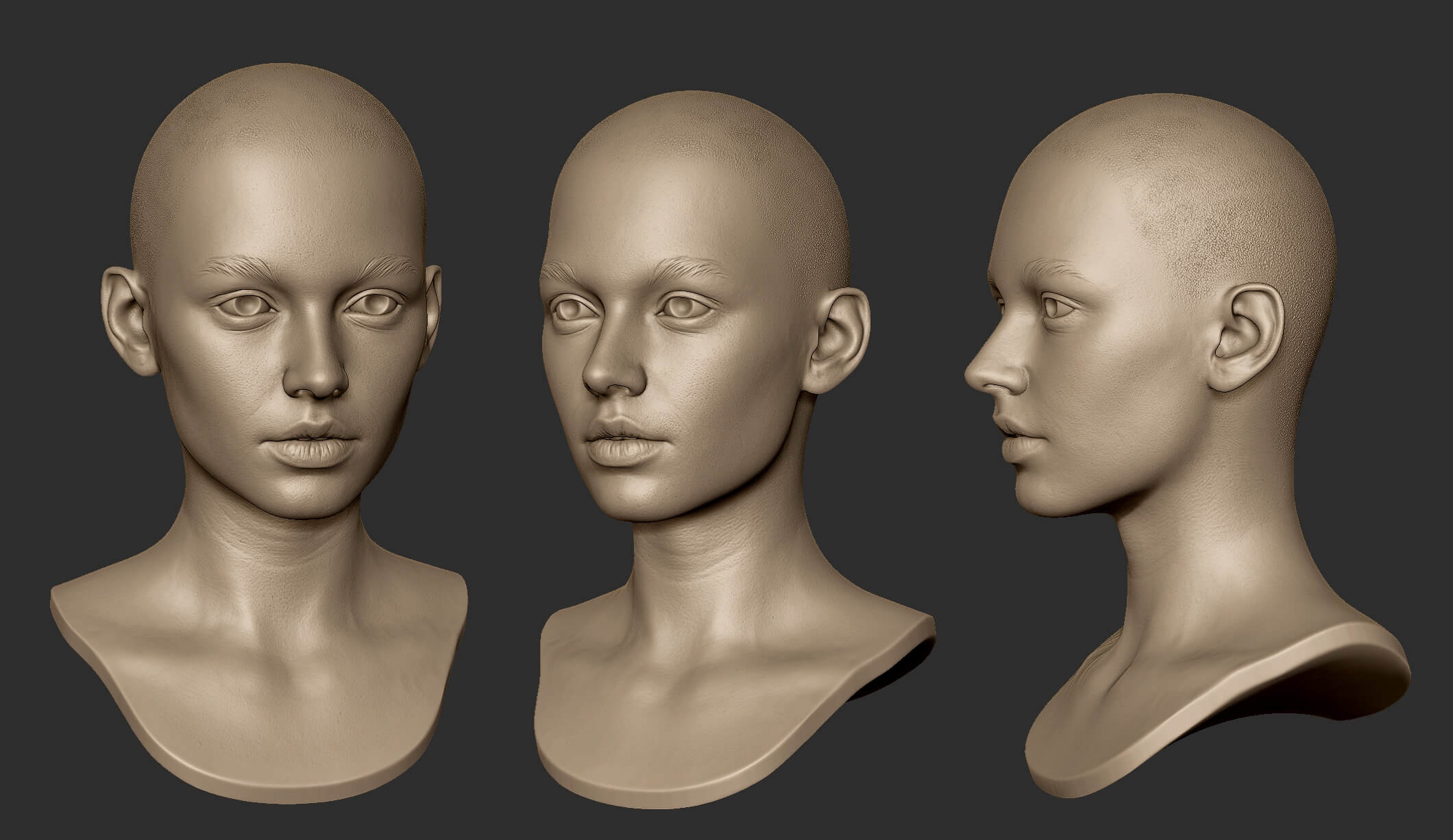 3D Printable Female Head 15 by grihaos001