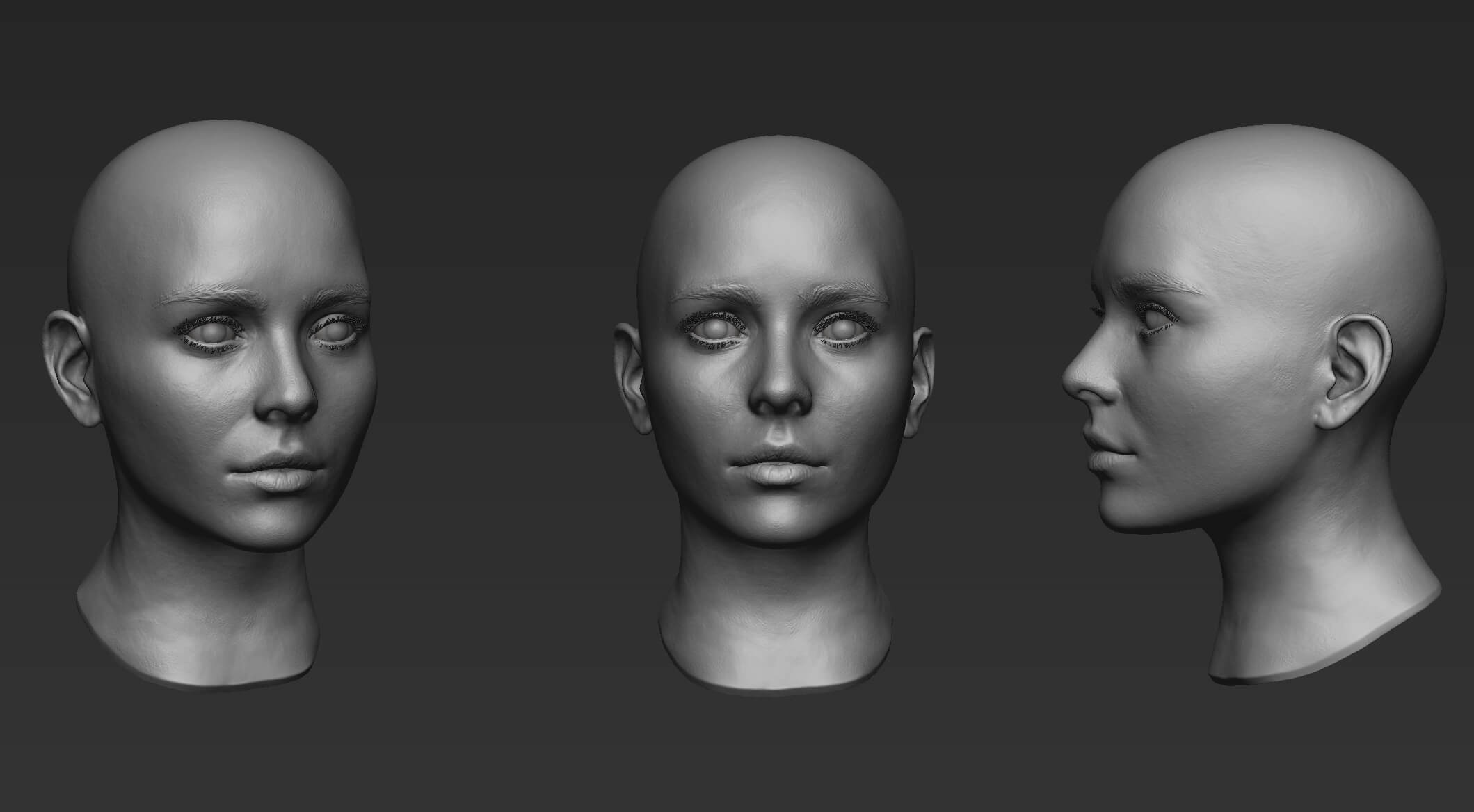 3D Printable Female Head 3 by grihaos001