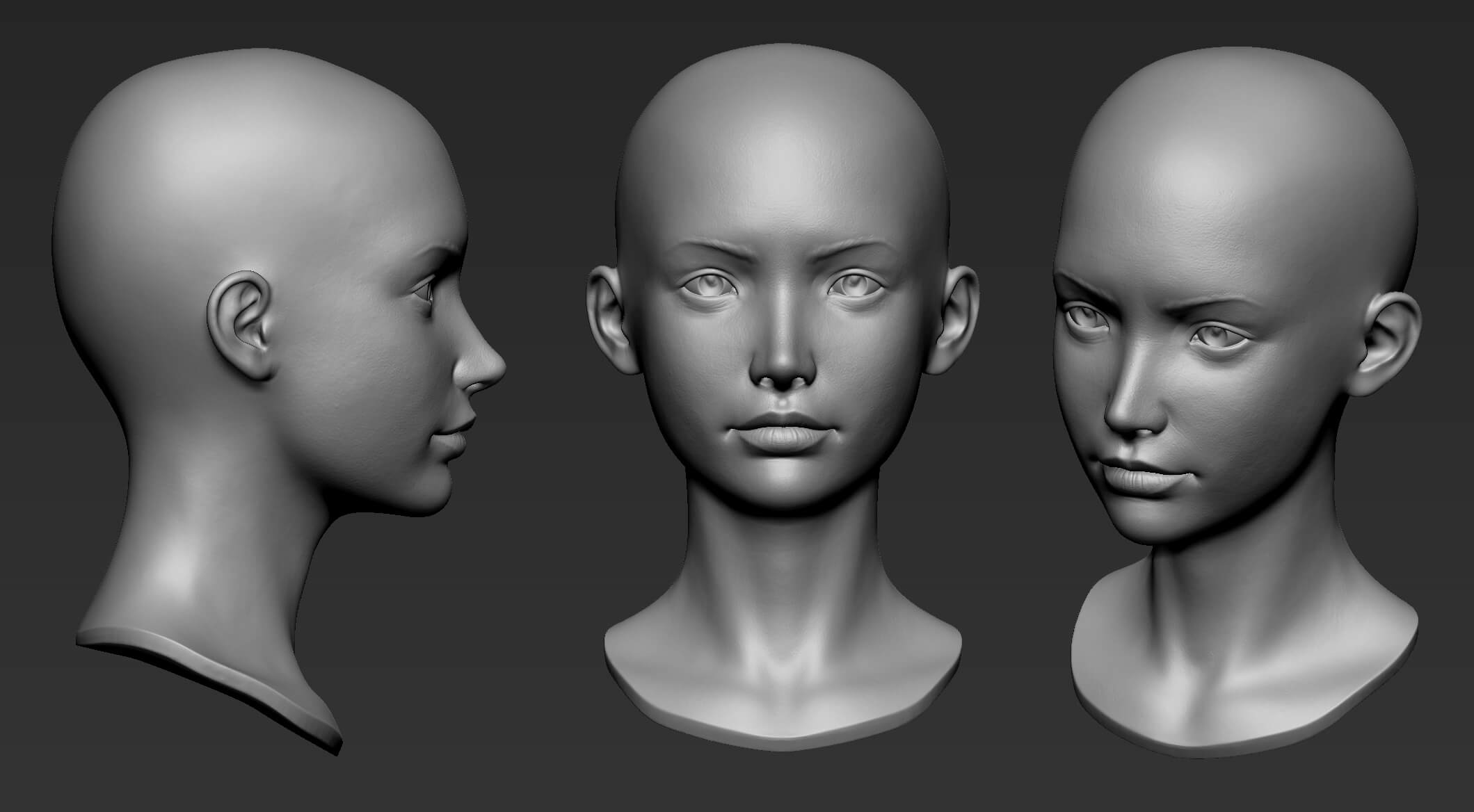 3D Printable Female Head 5 by grihaos001
