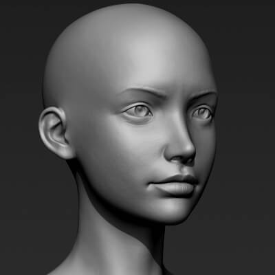 3D Printable Female Head 5 by grihaos001
