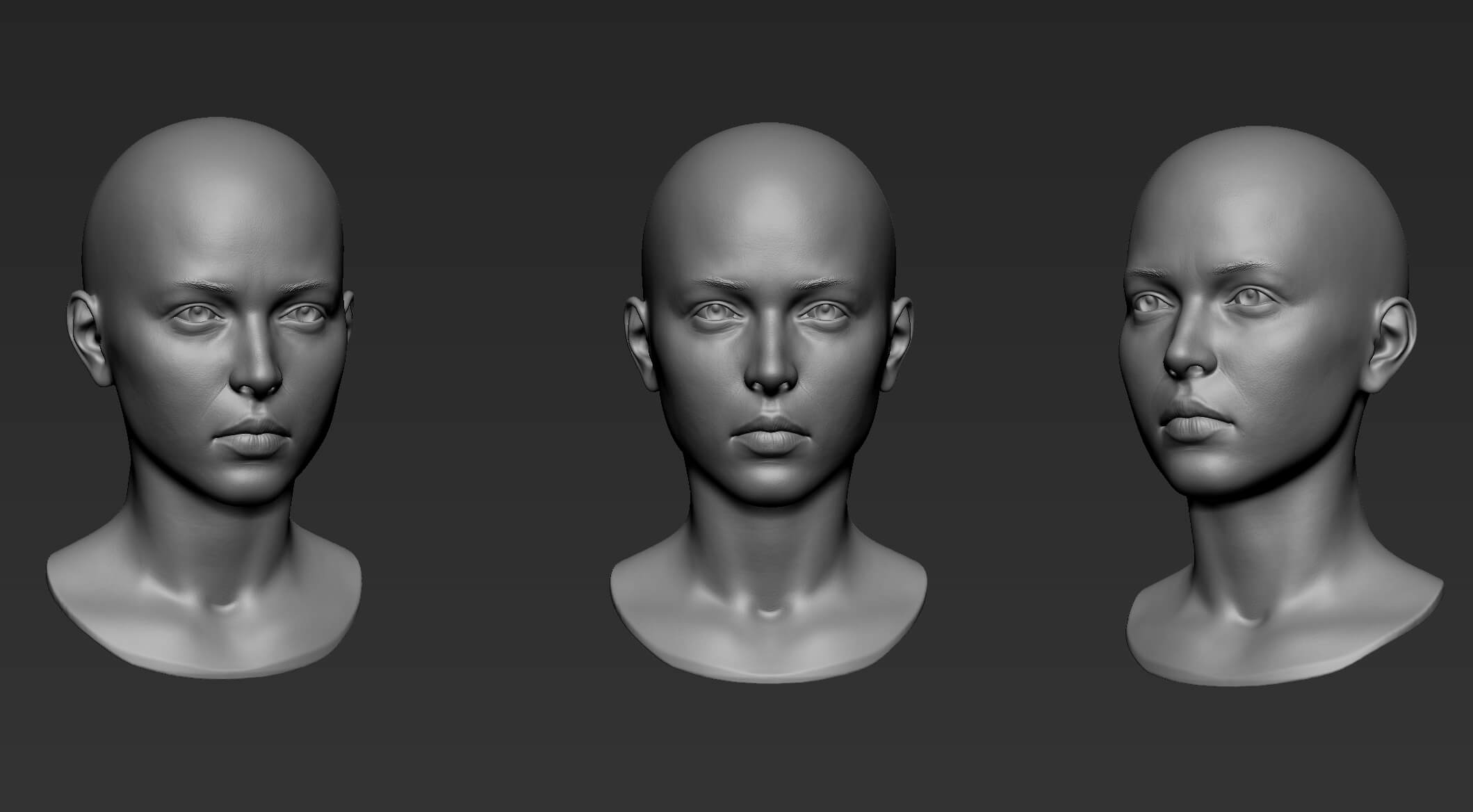 3D Printable Female Head 9 by grihaos001