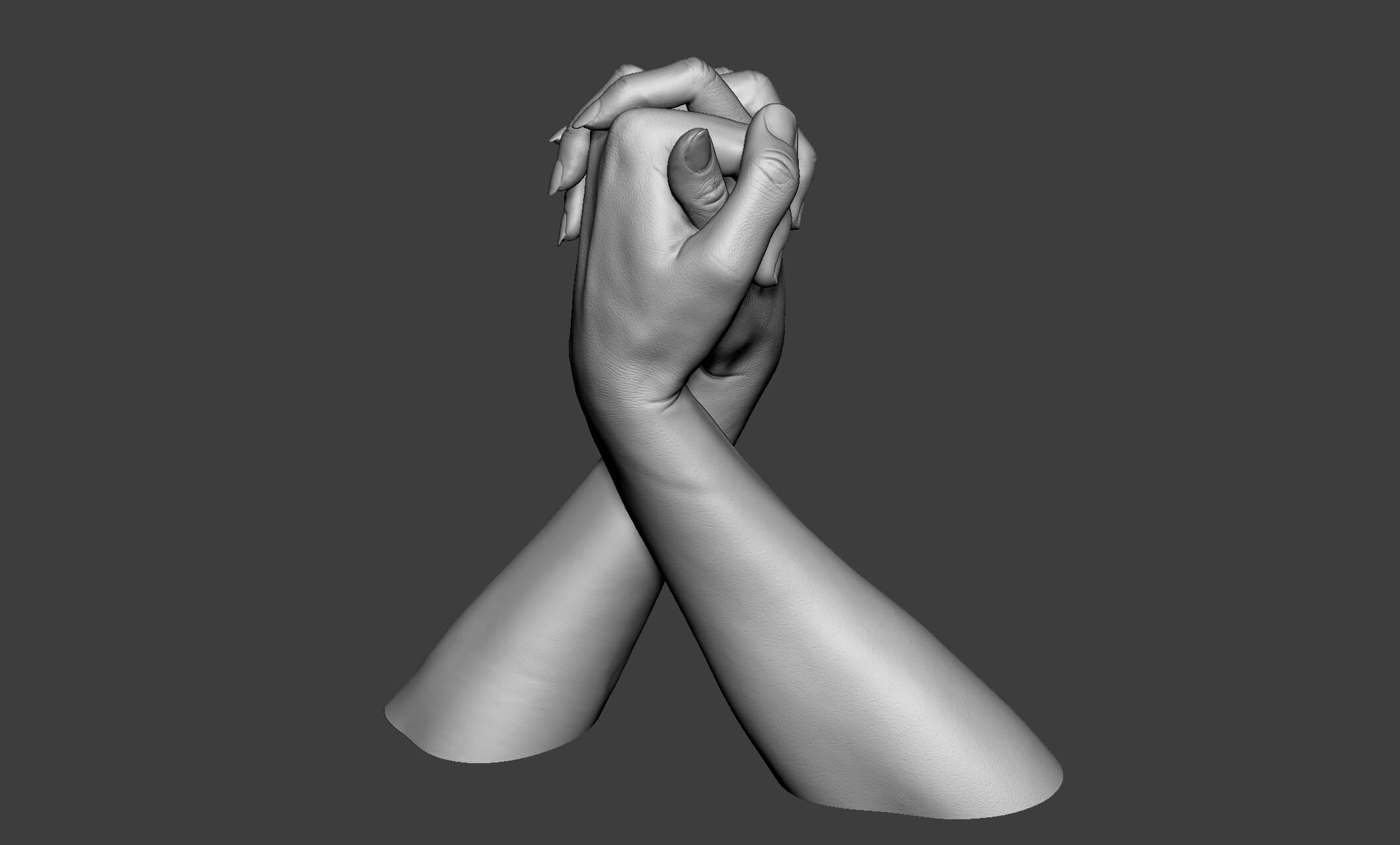 Male and Female Hands 1 - 3D Model by grihaos001
