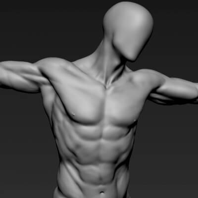 Male Full Body Sculpt Pose 16 - 3D Model by grihaos001