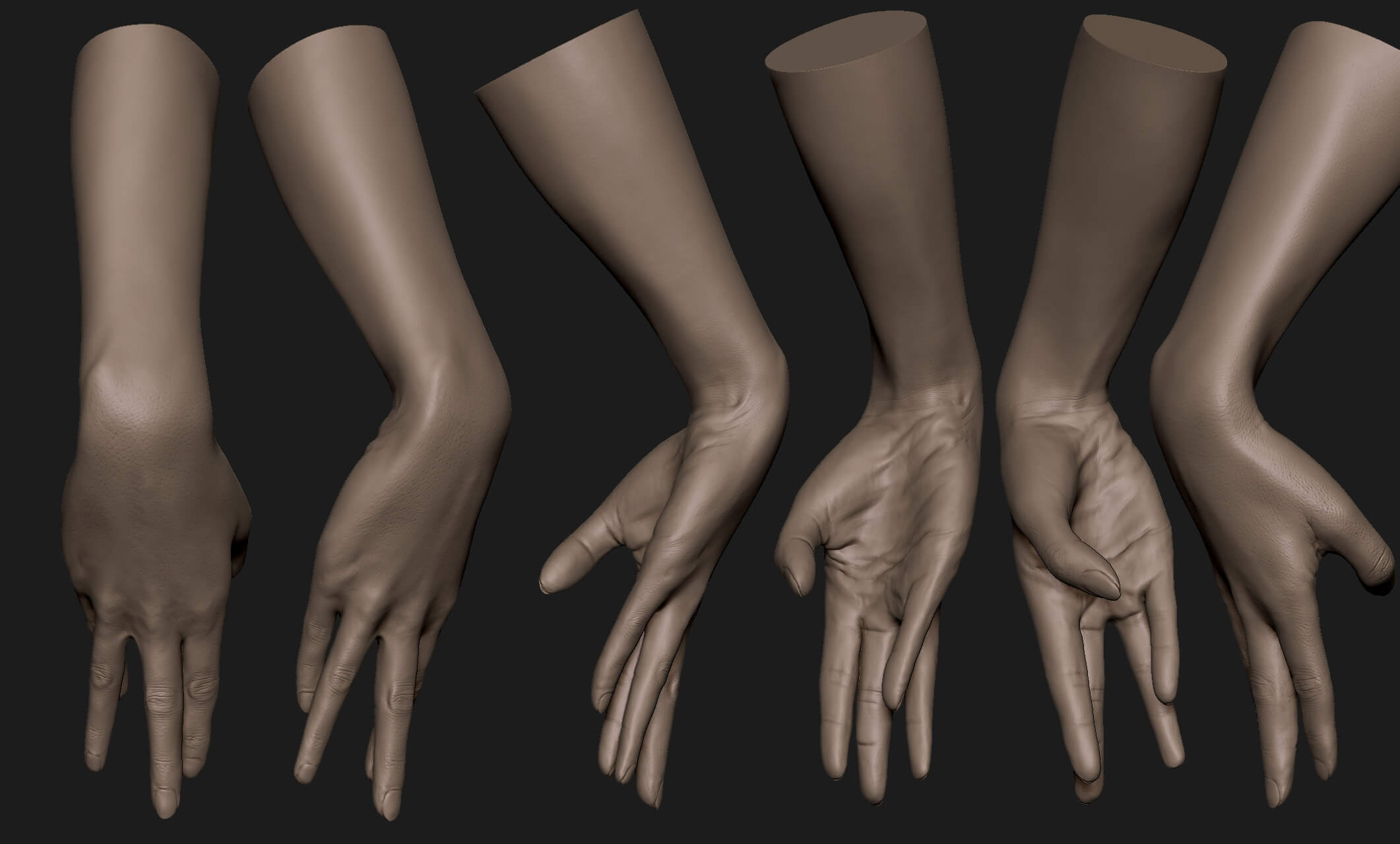Realistic Female Hand 3 - 3D Model by grihaos001