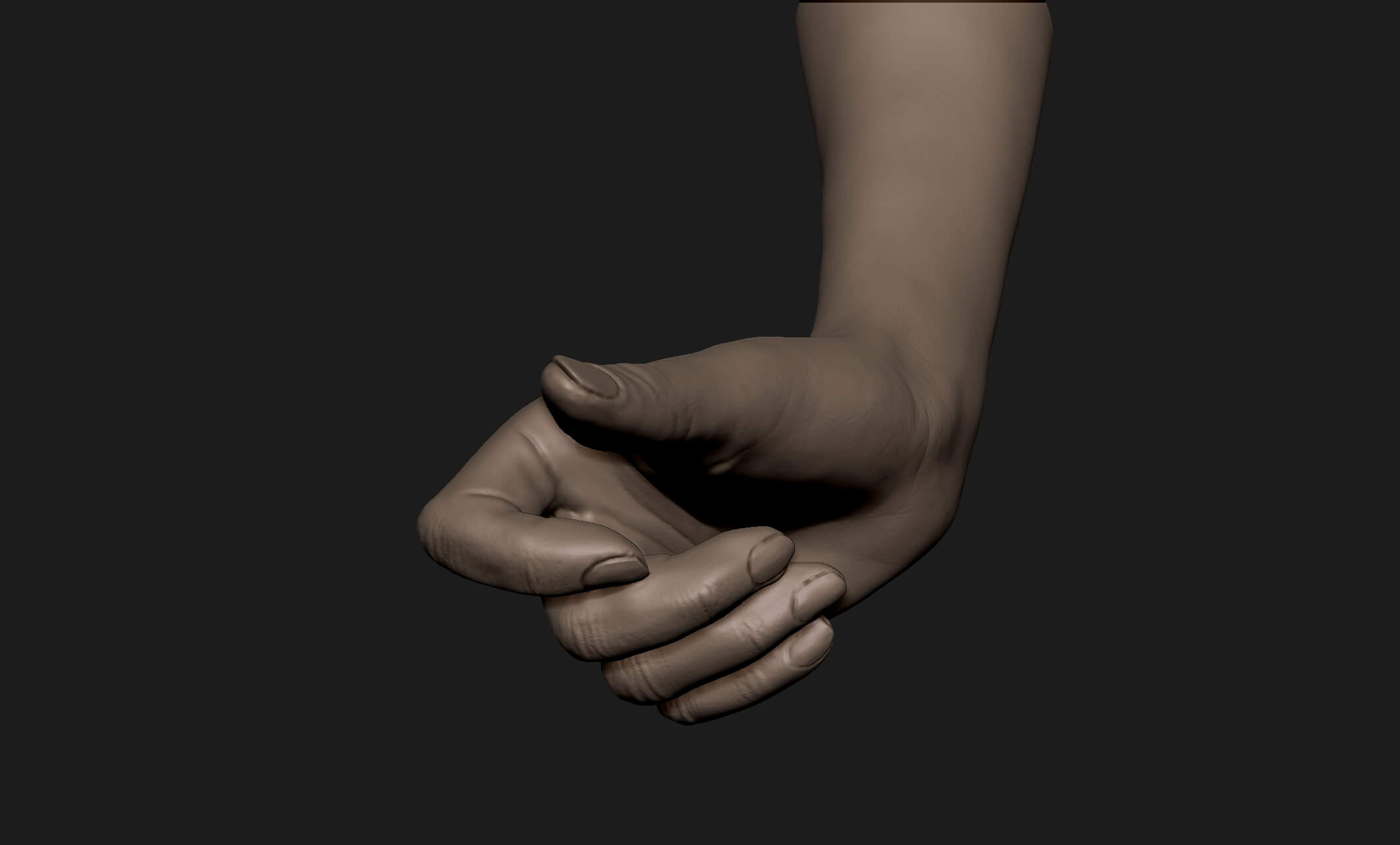 Realistic Female Hand 4 - 3D Model by grihaos001