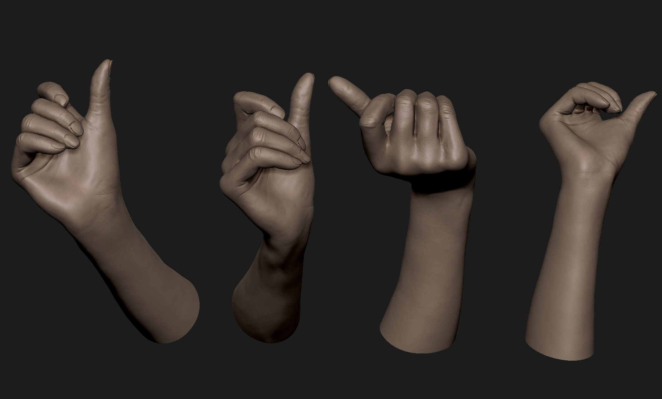 Realistic Female Hand 4 - 3D Model by grihaos001