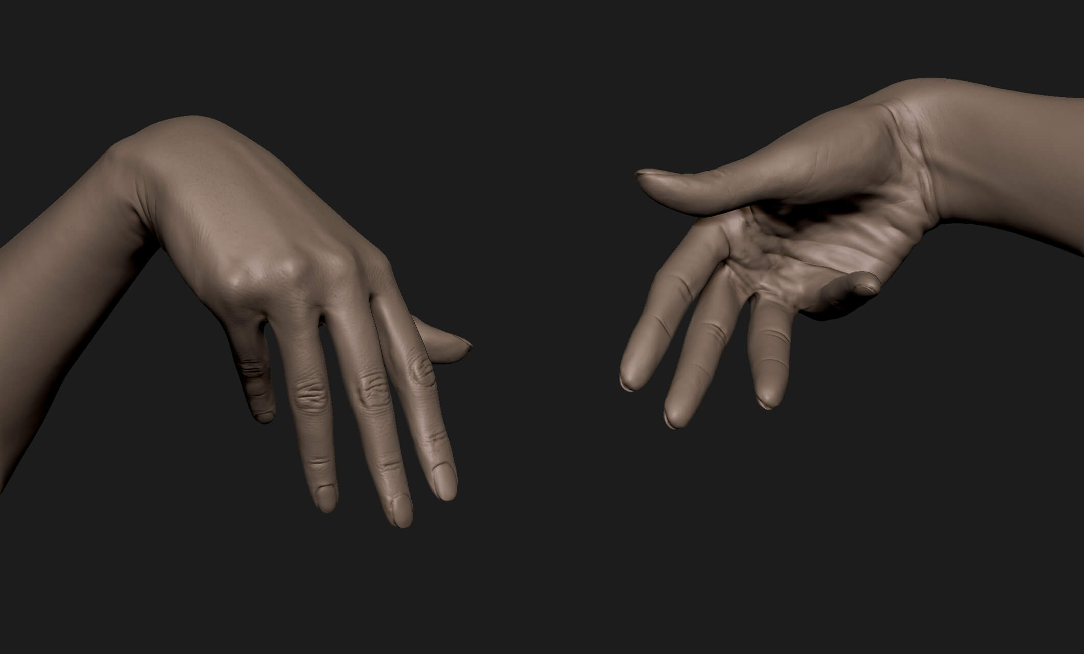 Realistic Female Hand 5 - 3D Print Model by grihaos001