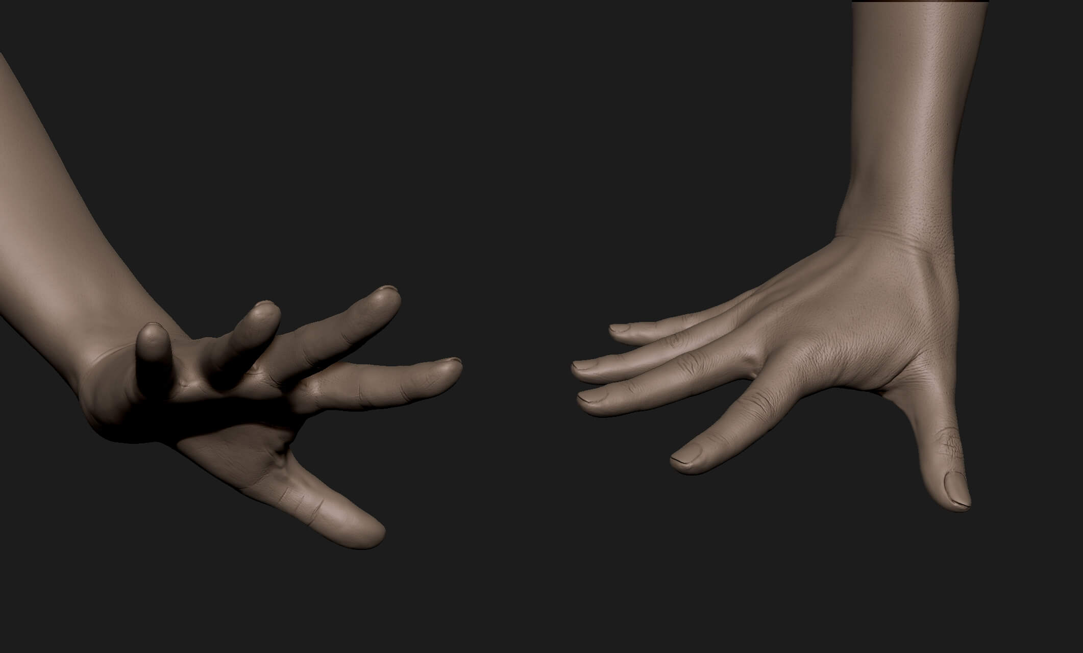 Realistic Female Hand 7 - 3D Print Model by grihaos001