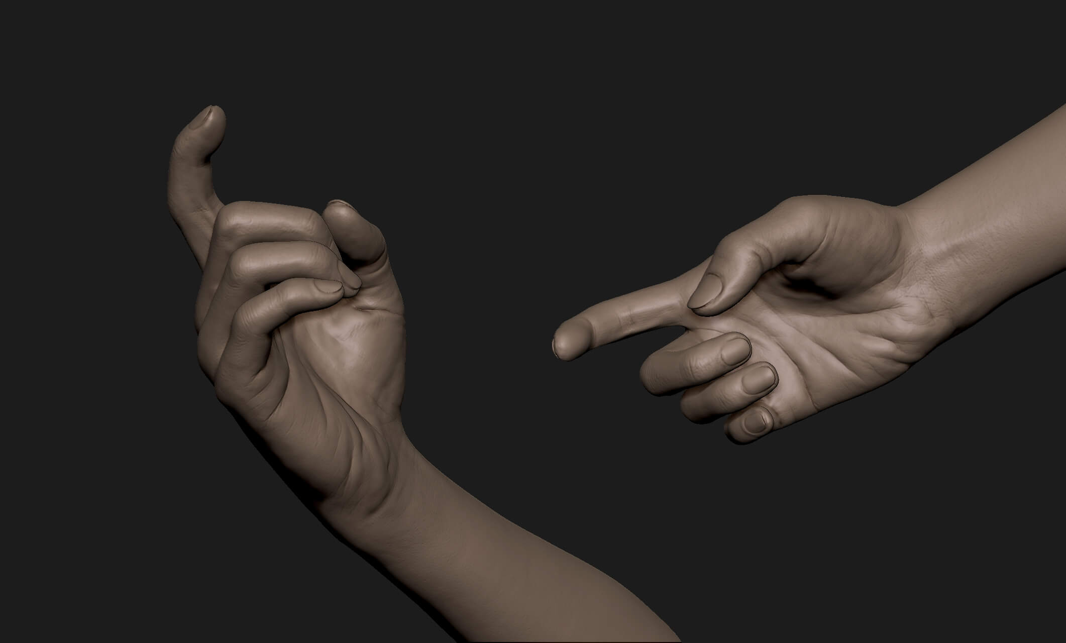 Realistic Female Hand 8 - 3D Model by grihaos001