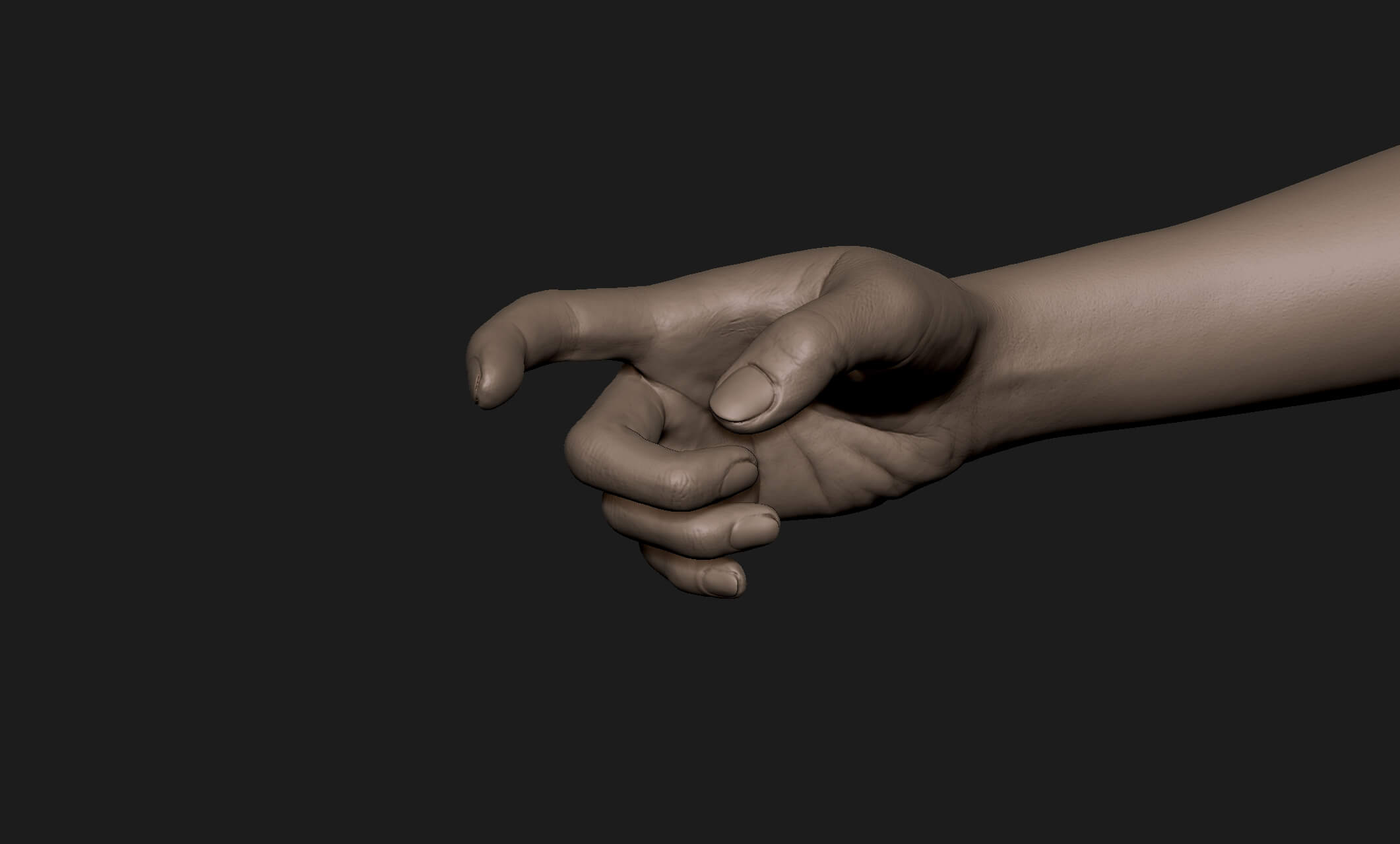 Realistic Female Hand 8 - 3D Model by grihaos001