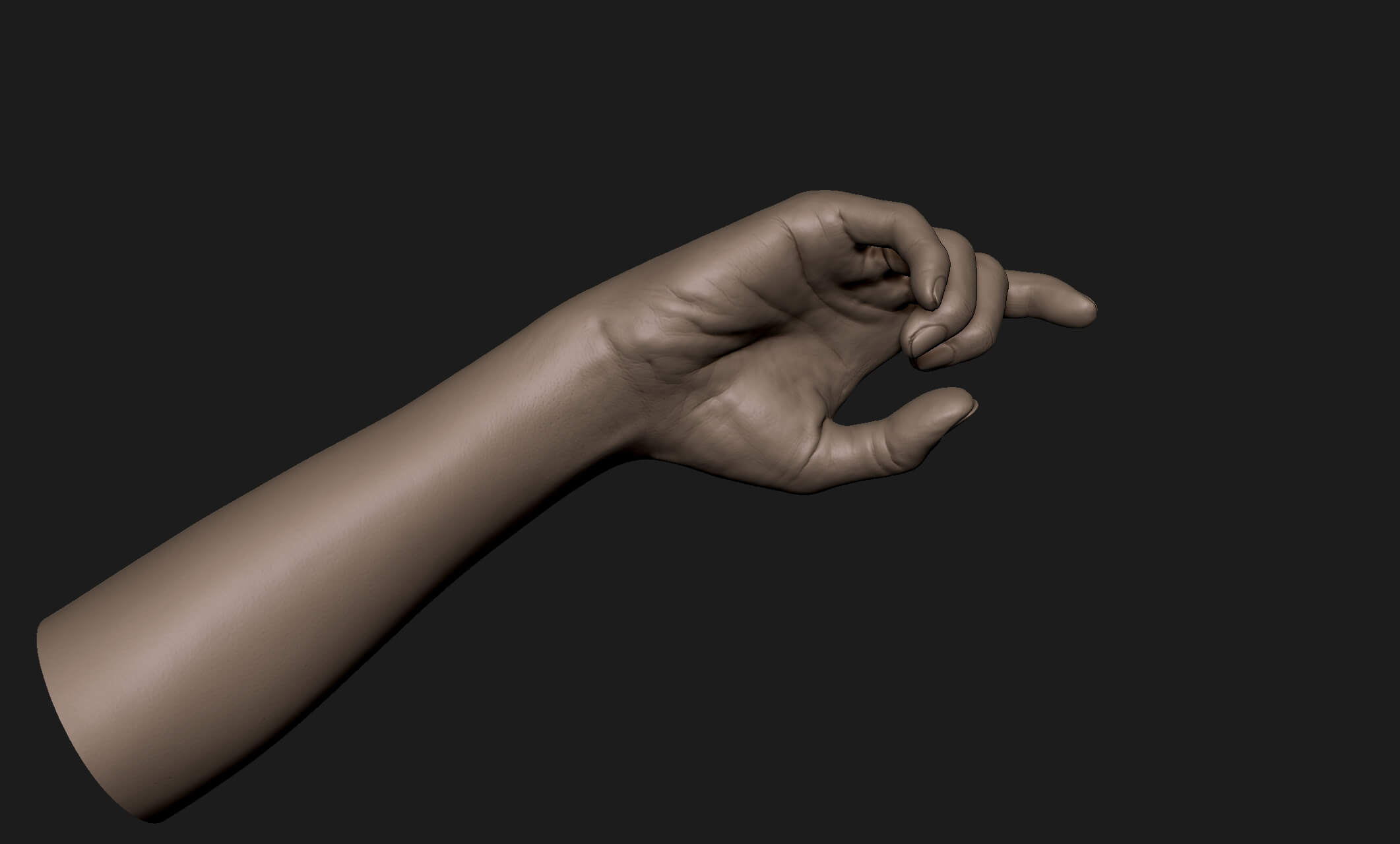 Realistic Female Hand 8 - 3D Print Model by grihaos001