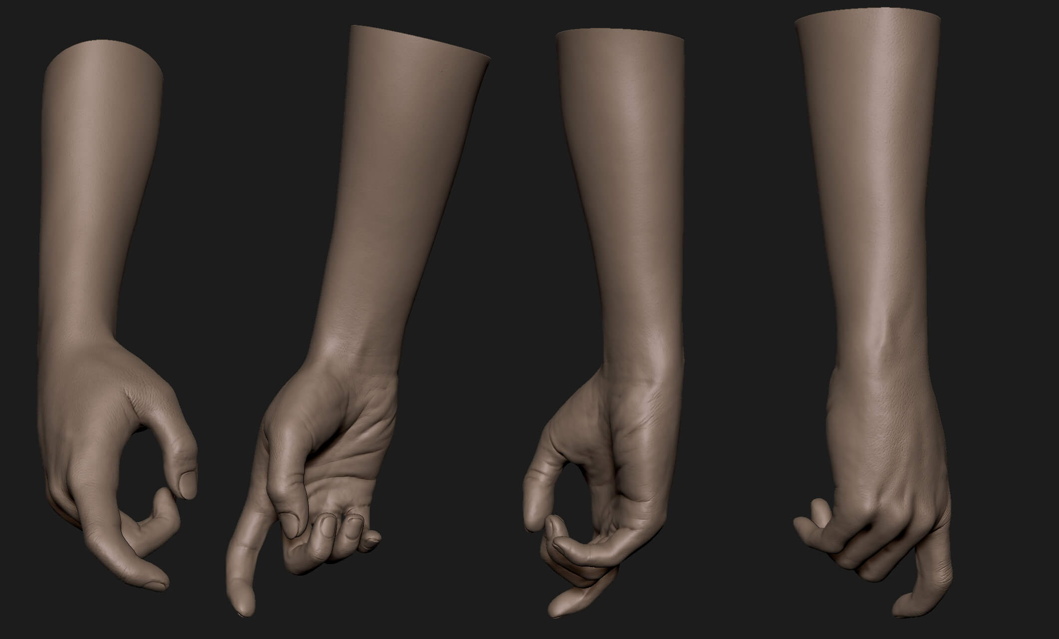 Realistic Female Hand 8 - 3D Model by grihaos001