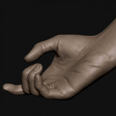 Realistic Female Hand 8 - 3D Model by grihaos001