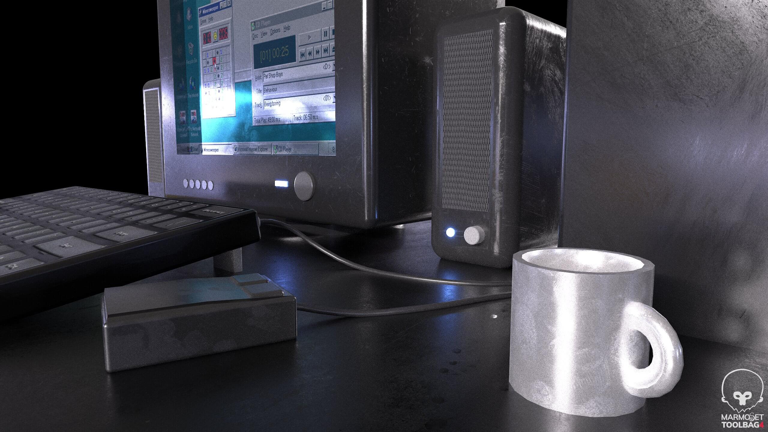 Astron T91K Desktop Computer 3D Render, Digital Art by Grimbleton