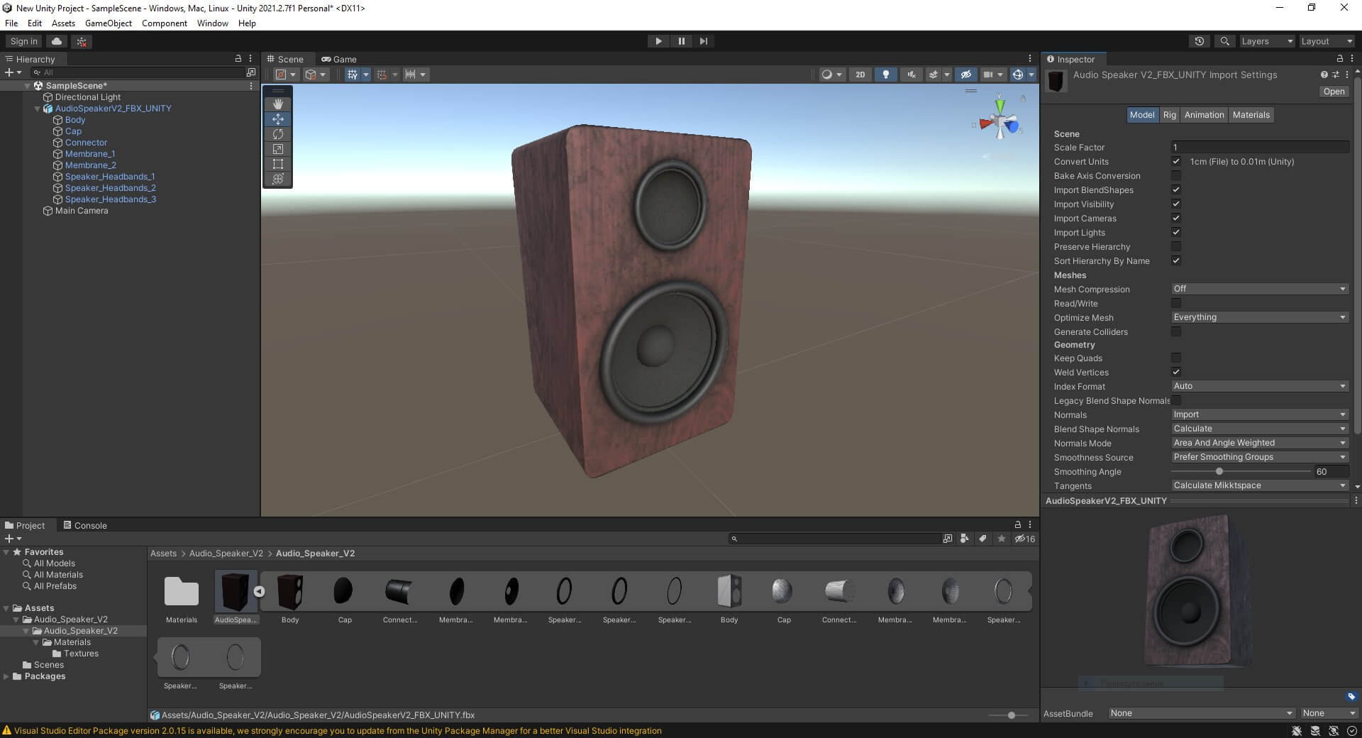 Audio Speaker V2 - 3D Model by Grishmanovskij Anton