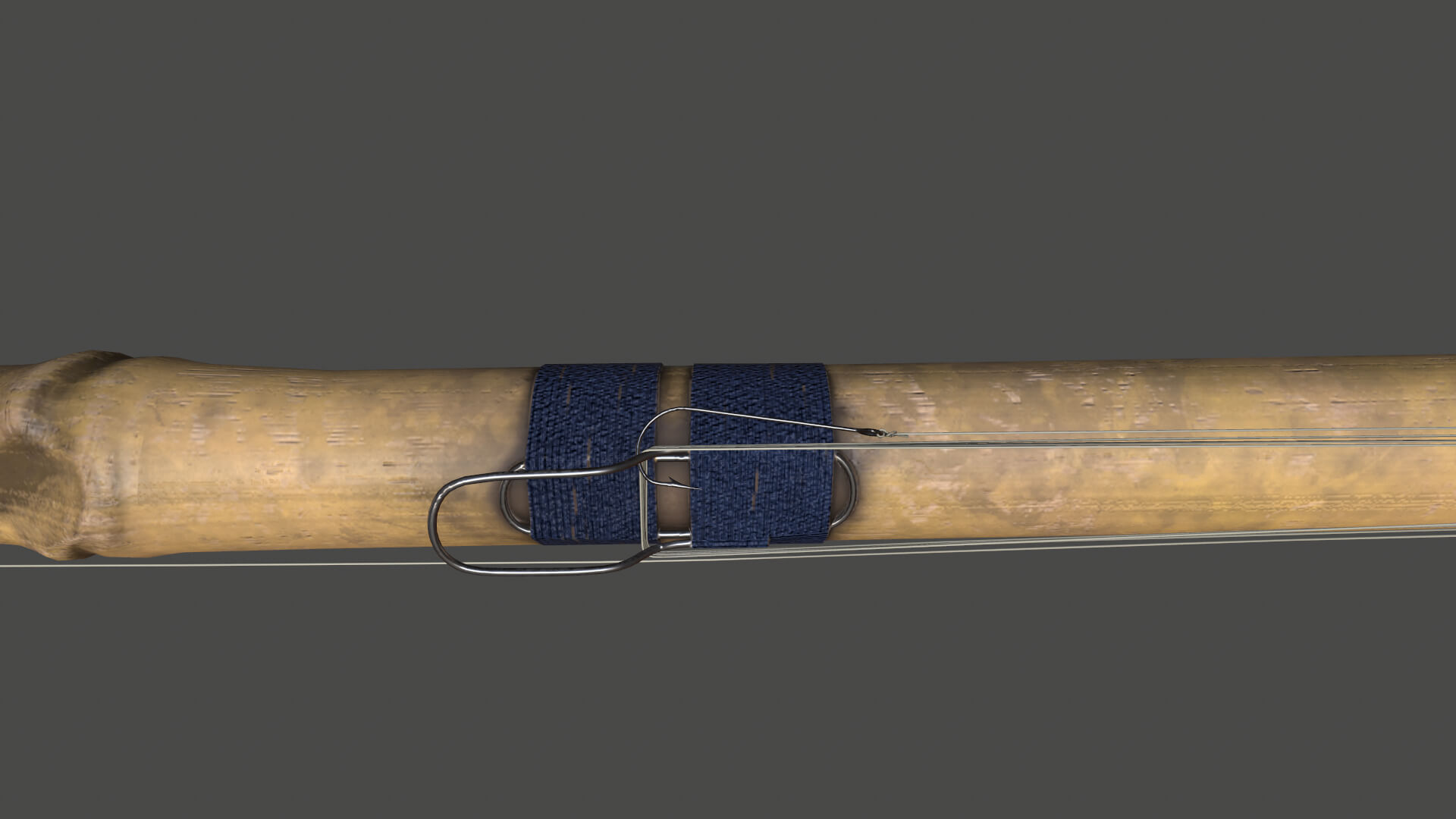 Bamboo Fishing Rod - 3D Model by Grishmanovskij Anton