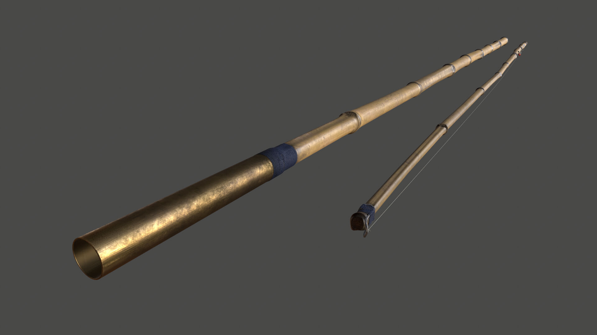 Bamboo Fishing Rod - 3D Model by Grishmanovskij Anton