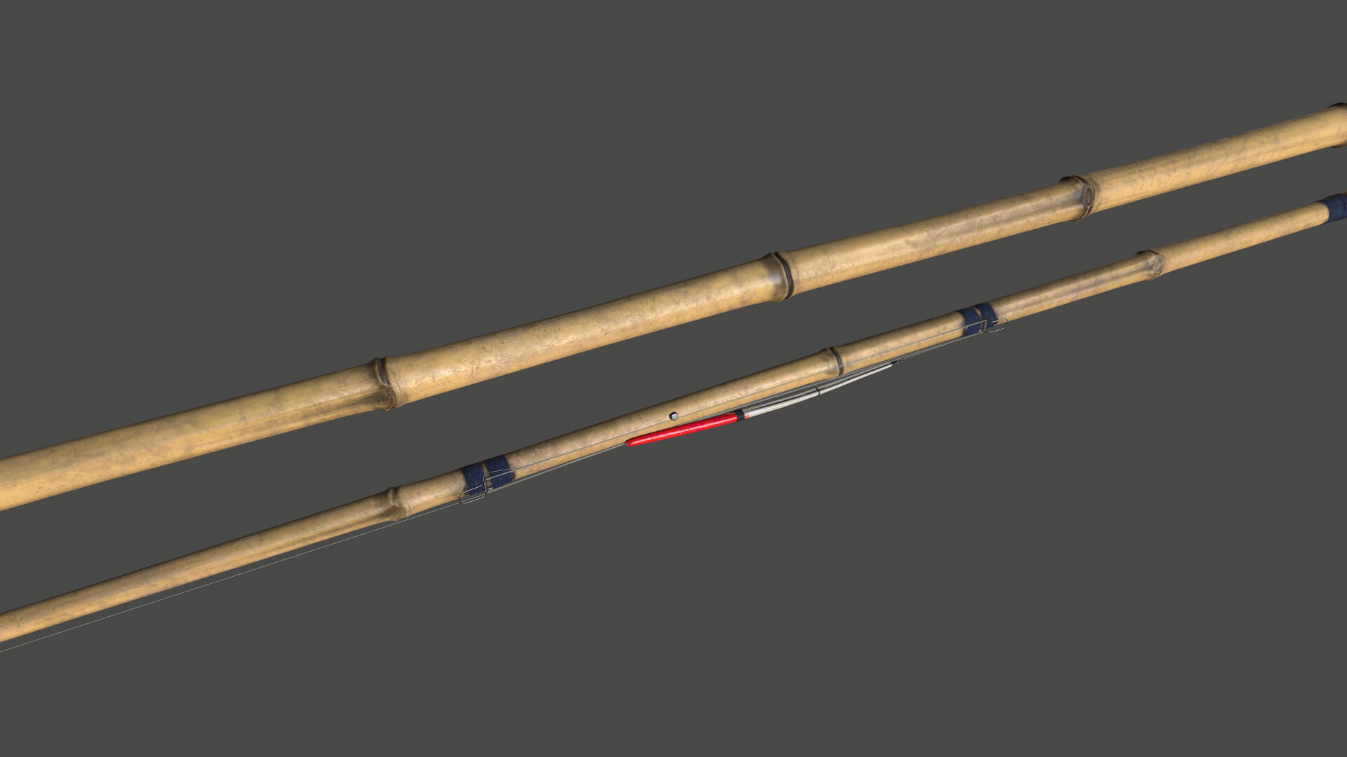 Bamboo Fishing Rod - 3D Model by Grishmanovskij Anton