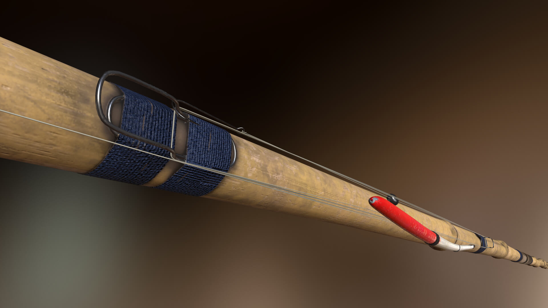 Bamboo Fishing Rod - 3D Model by Grishmanovskij Anton