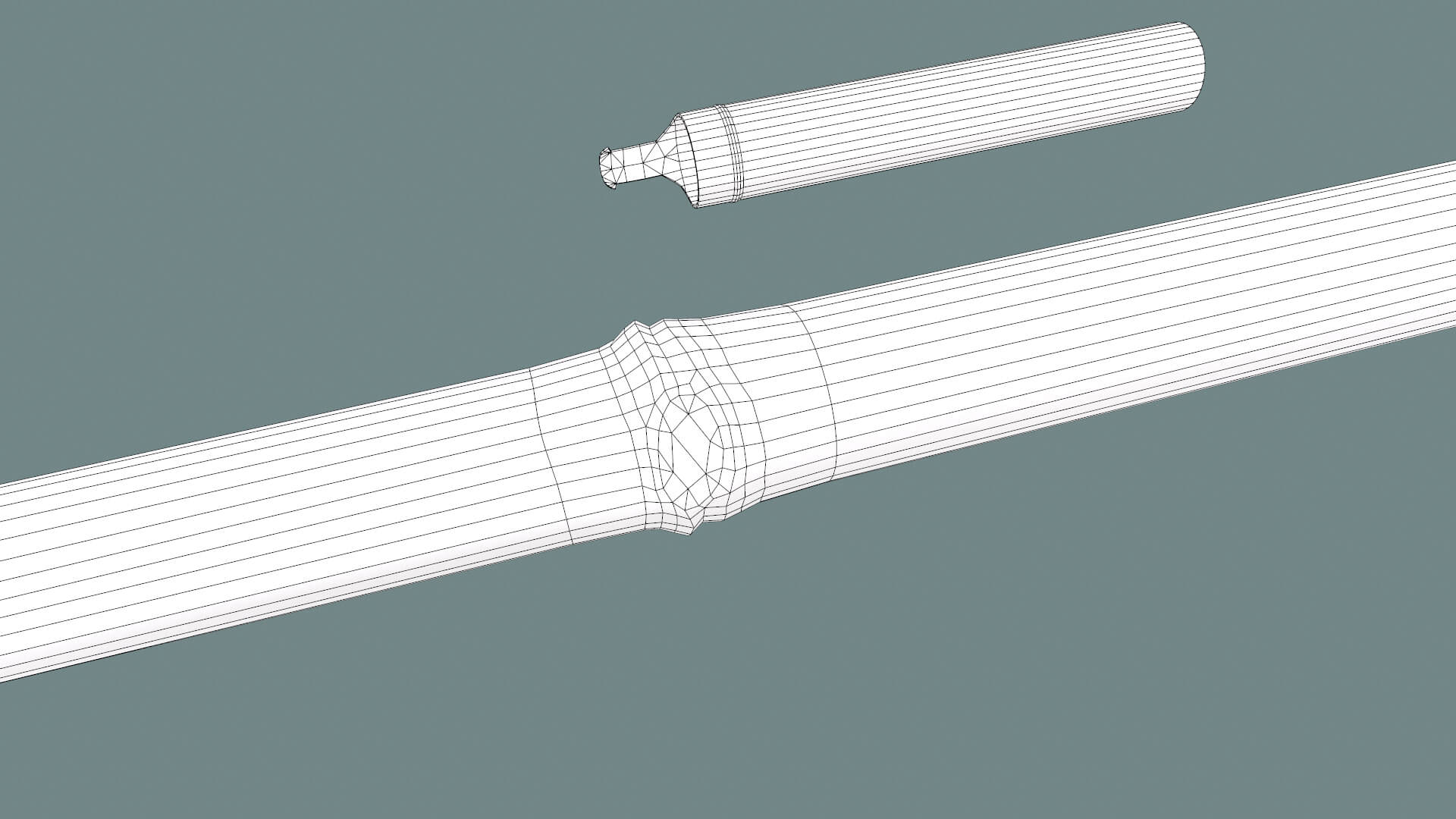 Bamboo Fishing Rod - 3D Model by Grishmanovskij Anton