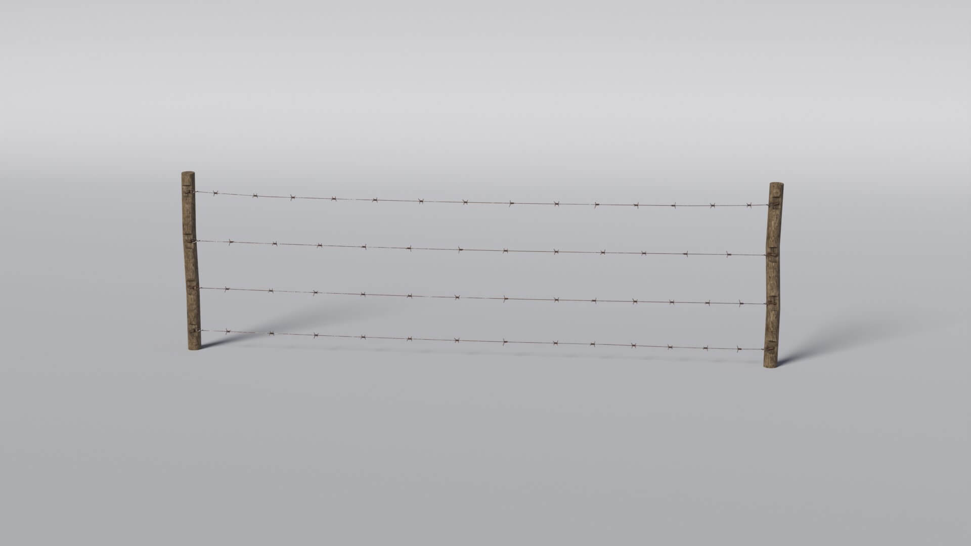 Barbed Wire Fence - 3D Model by Grishmanovskij Anton