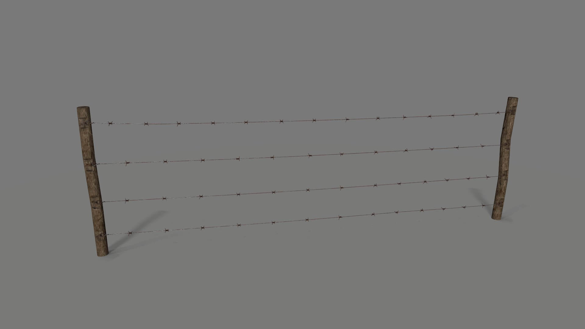 Barbed Wire Fence - 3D Model by Grishmanovskij Anton