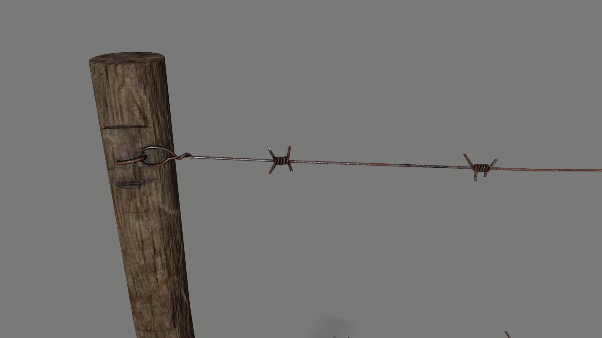 Barbed Wire Fence - 3D Model by Grishmanovskij Anton