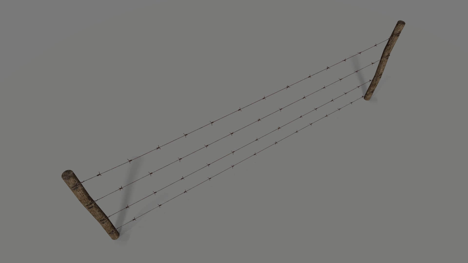 Barbed Wire Fence - 3D Model by Grishmanovskij Anton