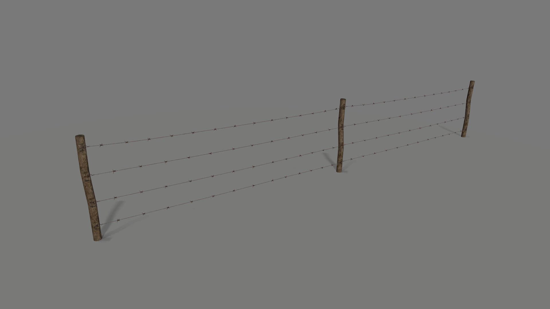 Barbed Wire Fence - 3D Model by Grishmanovskij Anton