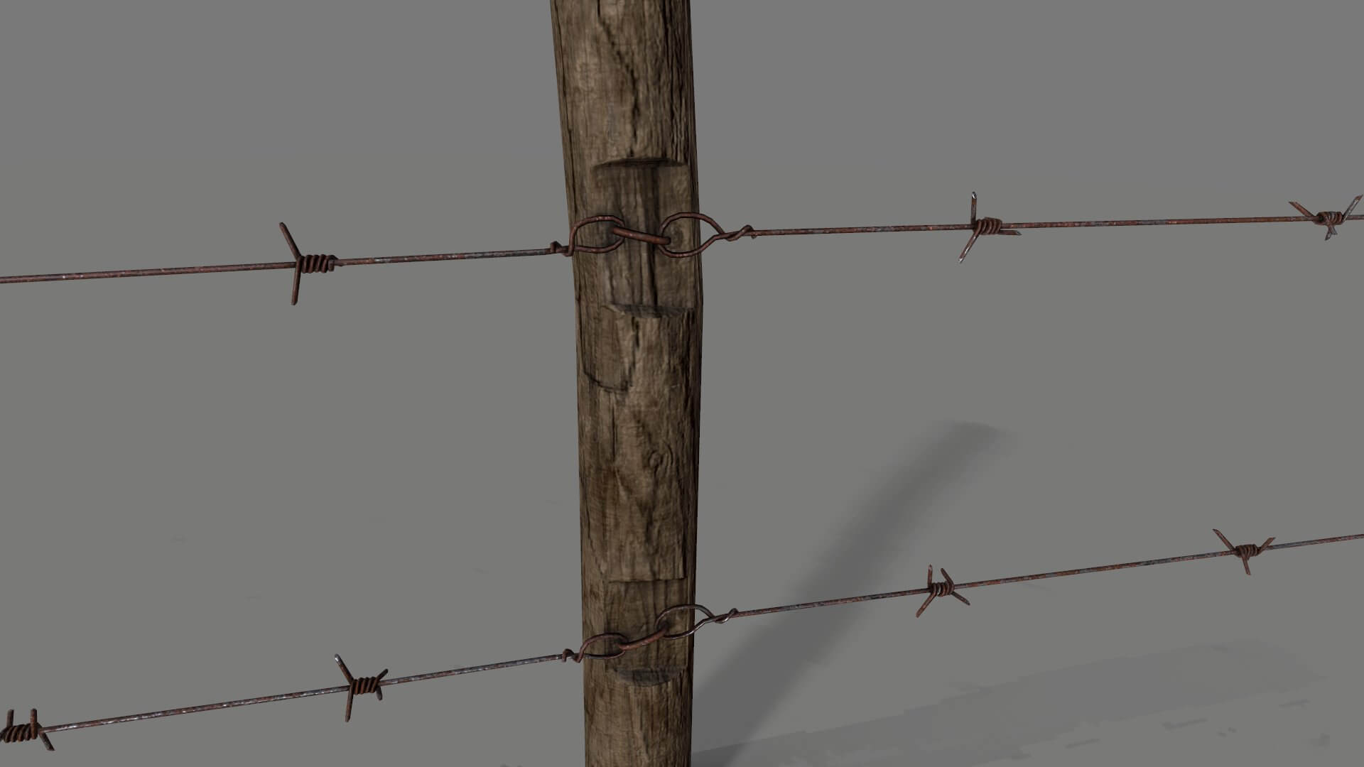 Barbed Wire Fence - 3D Model by Grishmanovskij Anton