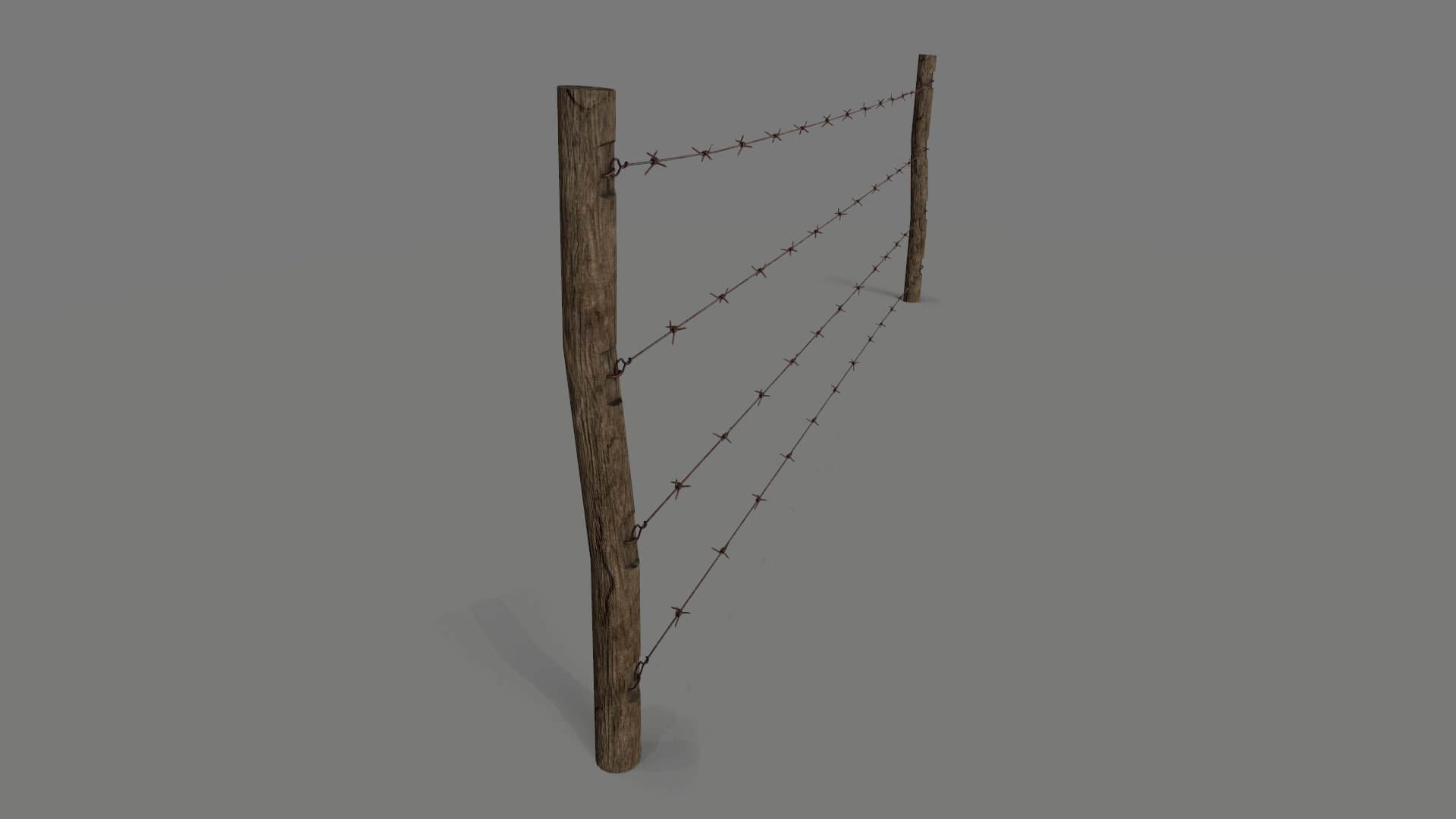 Barbed Wire Fence - 3D Model by Grishmanovskij Anton
