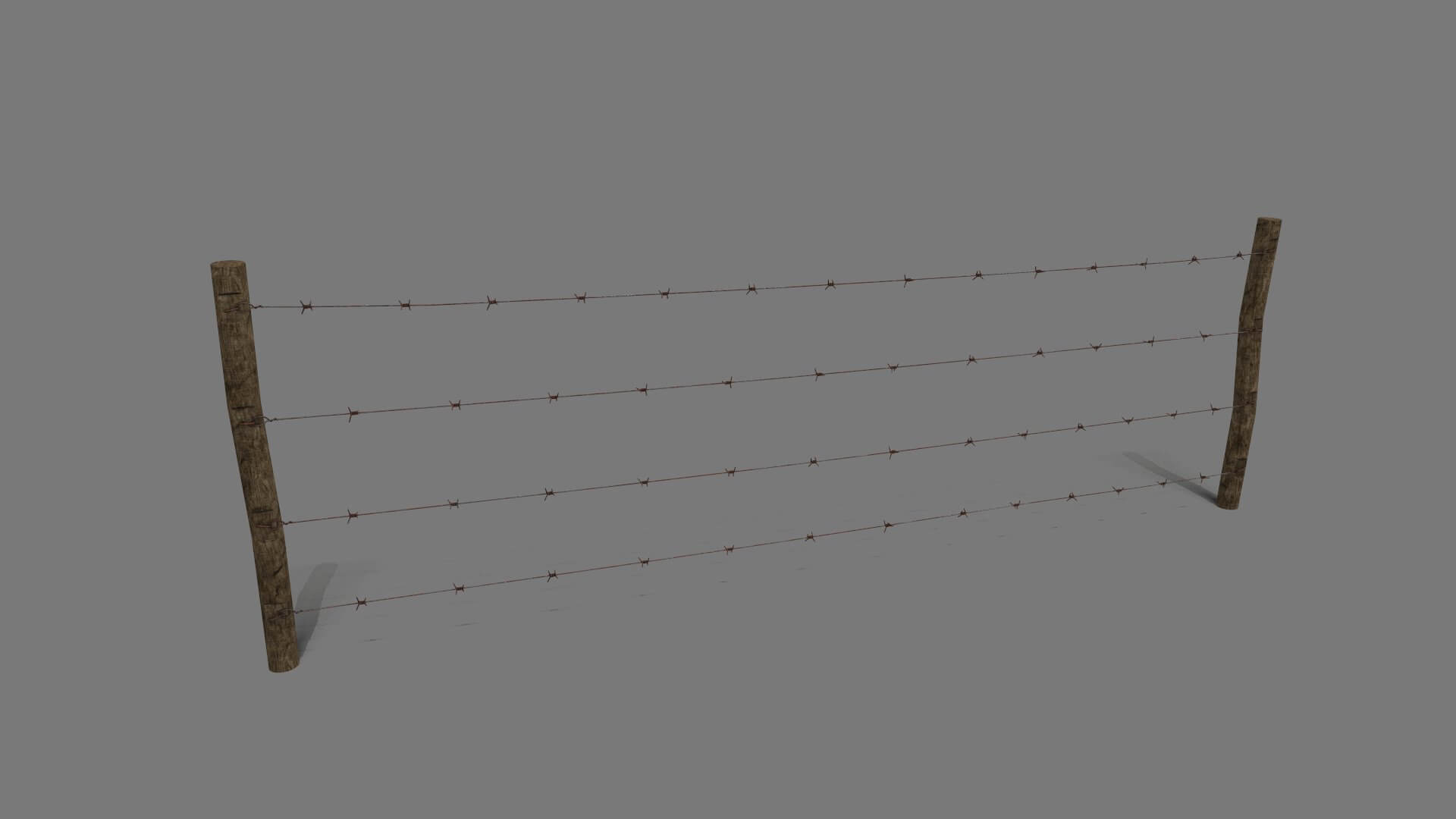 Barbed Wire Fence - 3D Model by Grishmanovskij Anton