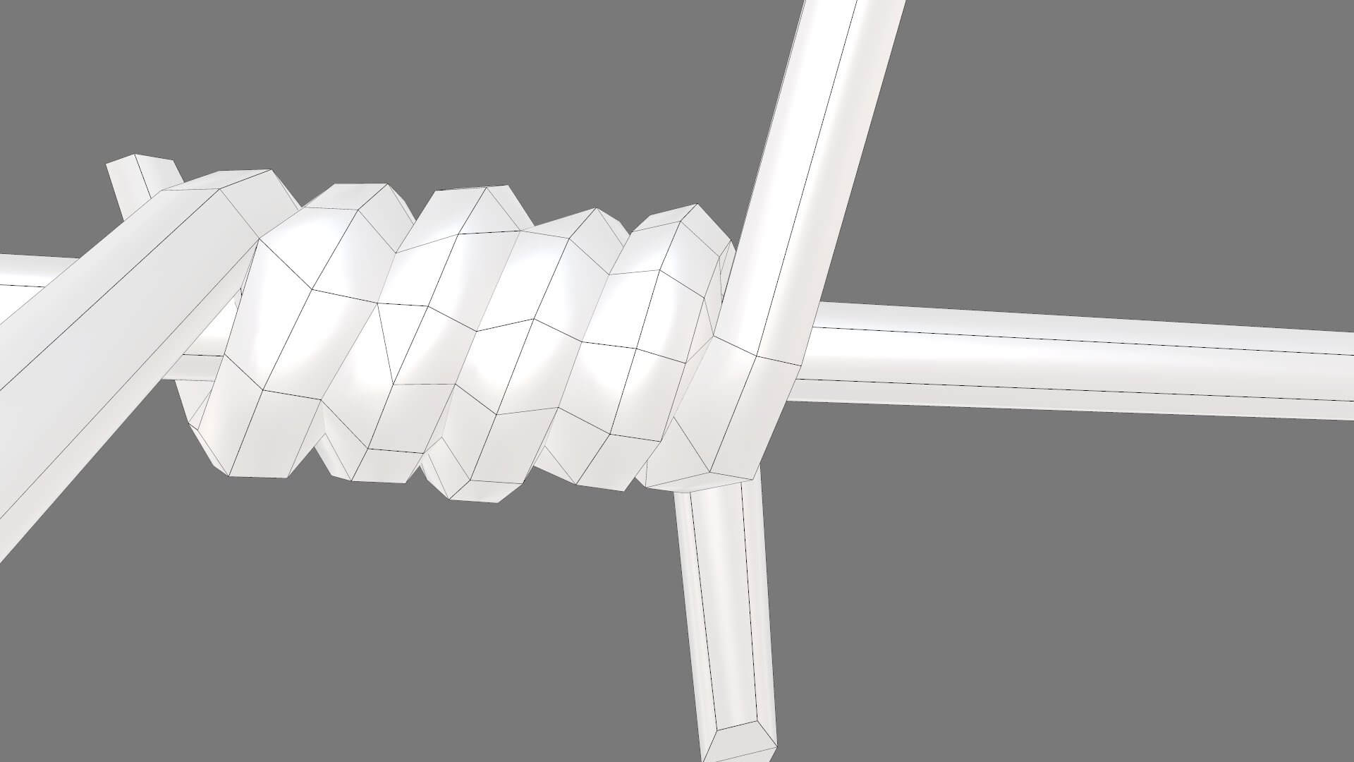 Barbed Wire Fence - 3D Model by Grishmanovskij Anton