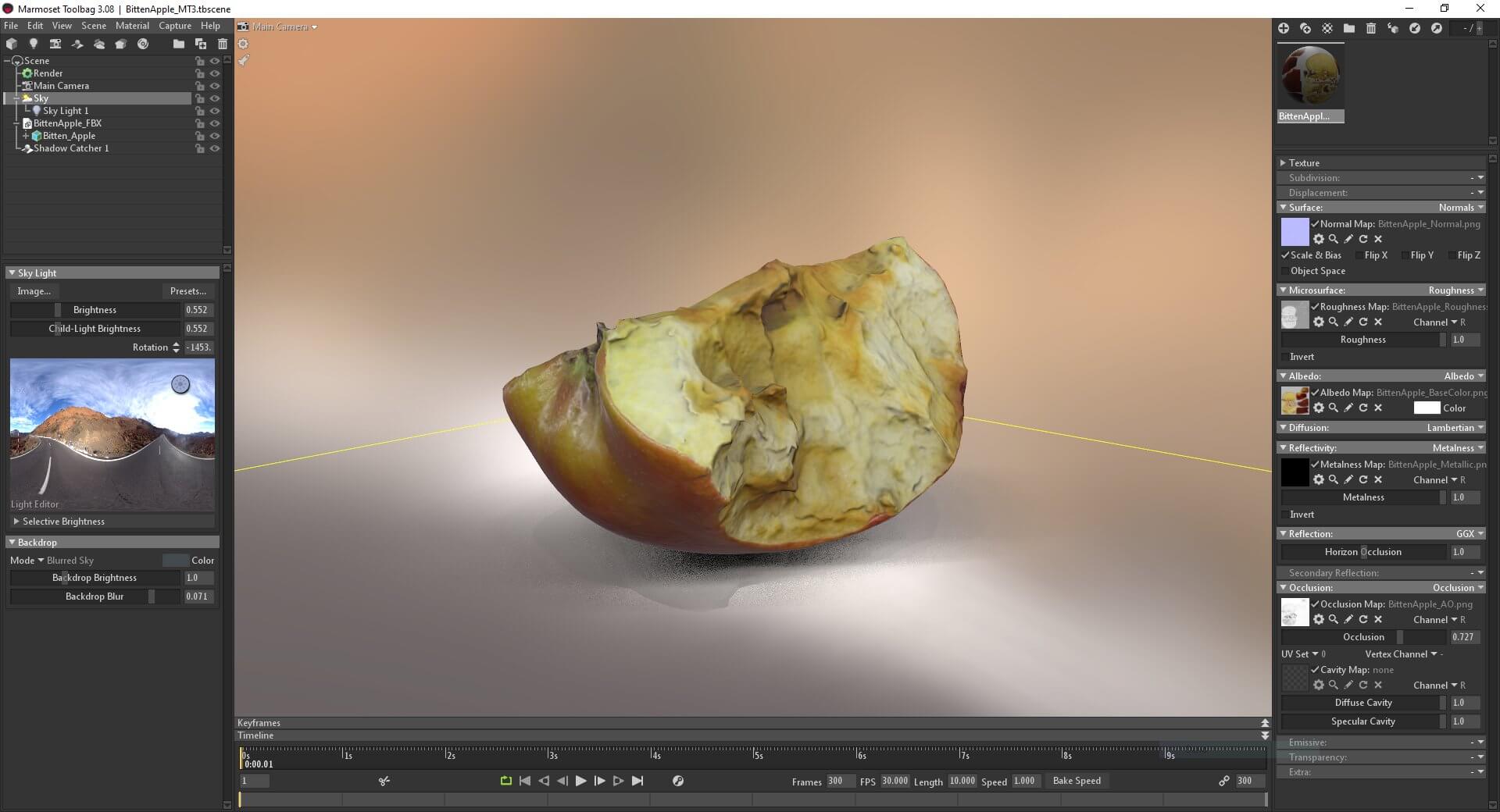 Bitten Apple - 3D Model by Grishmanovskij Anton