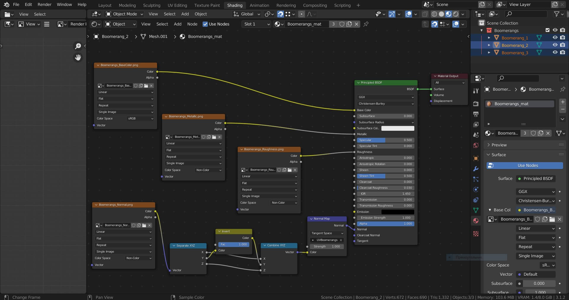 Boomerangs - 3D Model by Grishmanovskij Anton