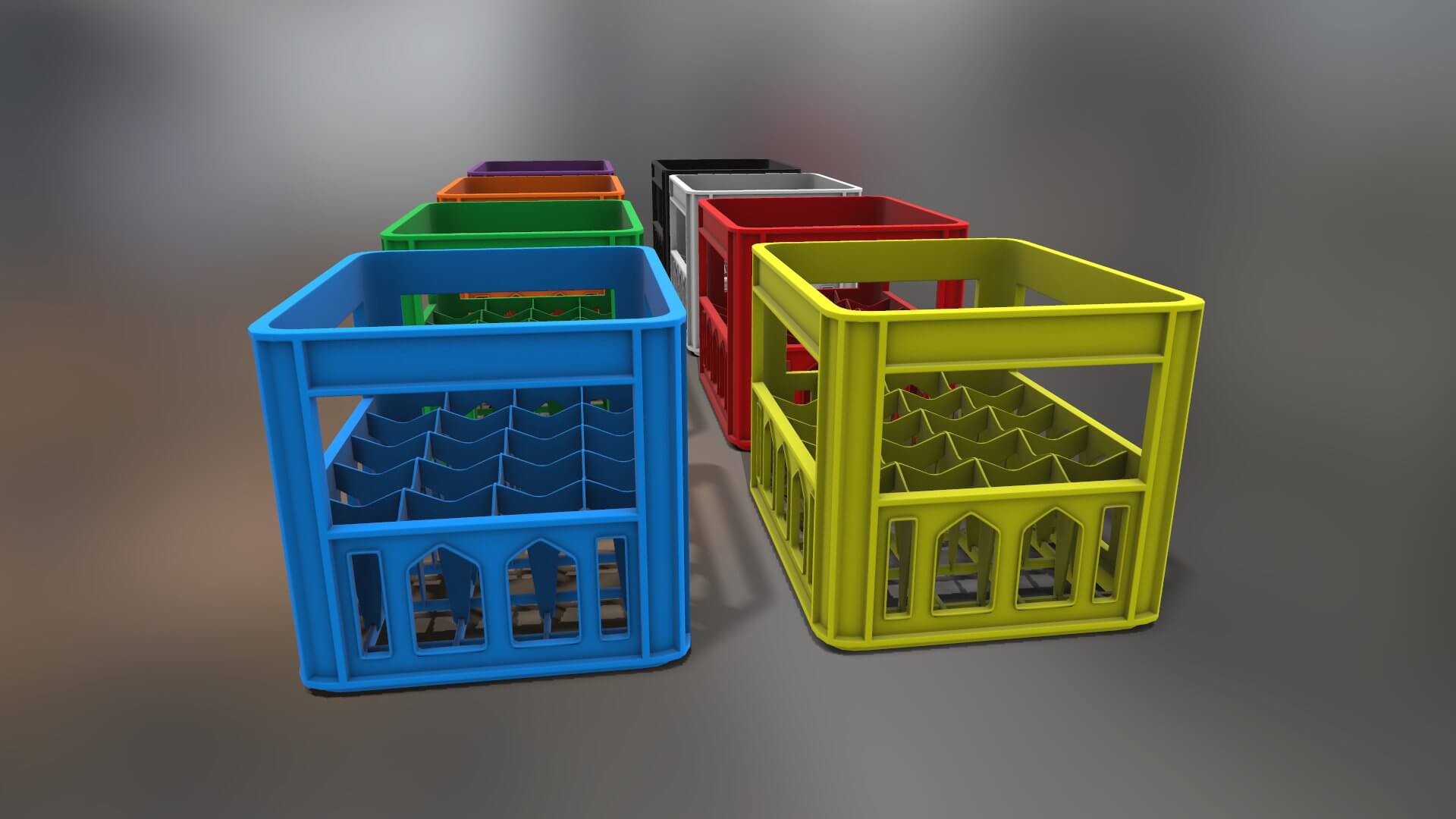 Bottle Crates - 3D Model by Grishmanovskij Anton