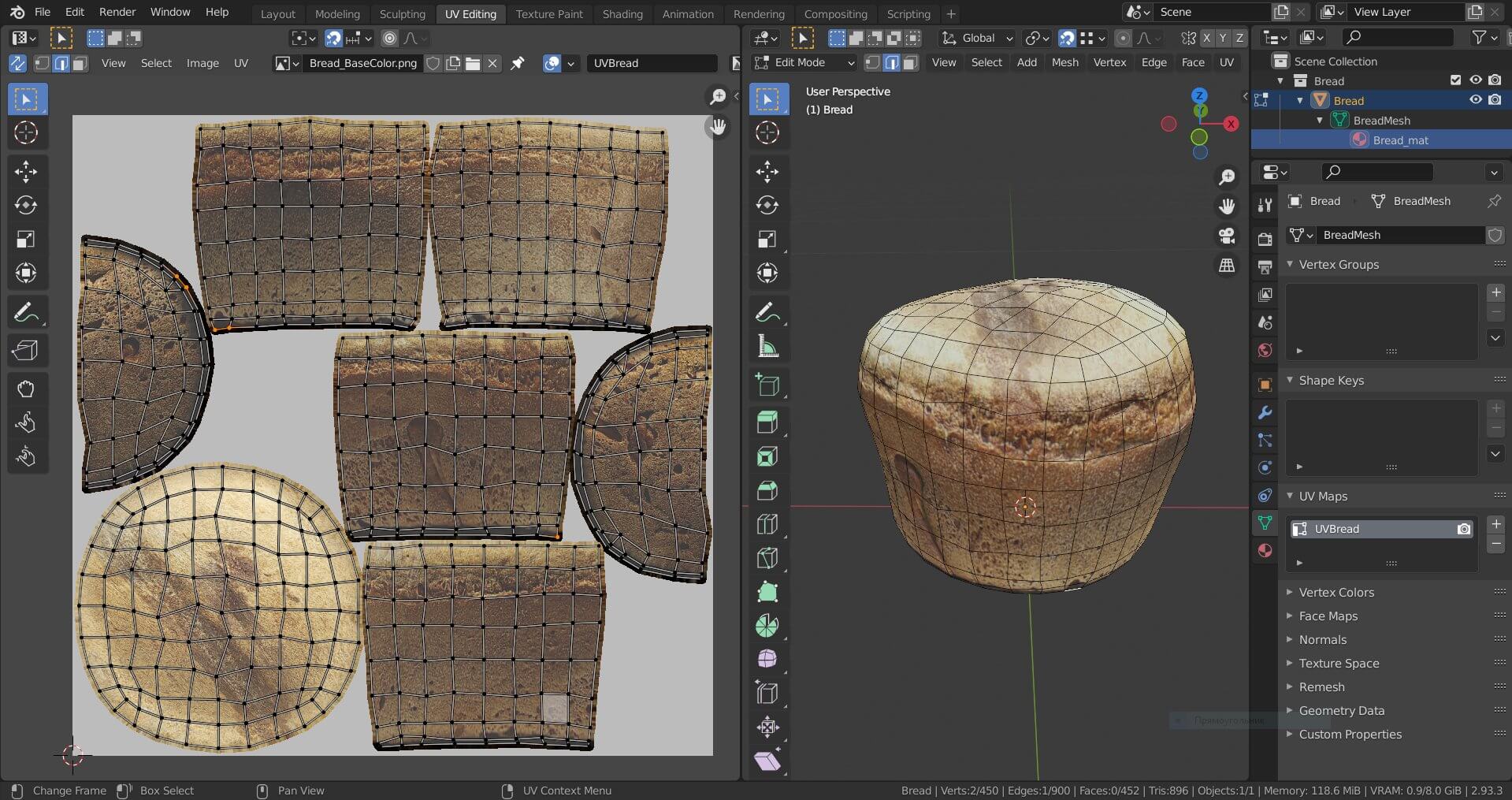 Bread - 3D Model by Grishmanovskij Anton