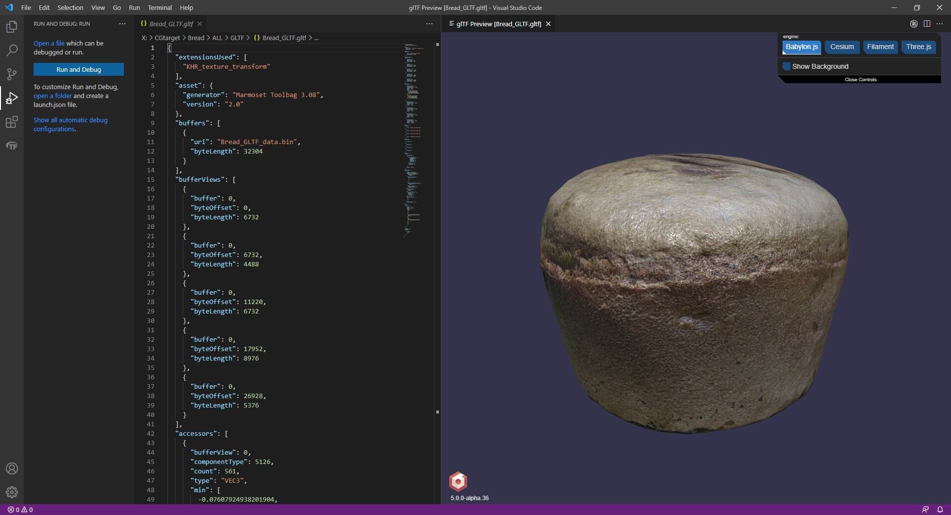 Bread - 3D Model by Grishmanovskij Anton