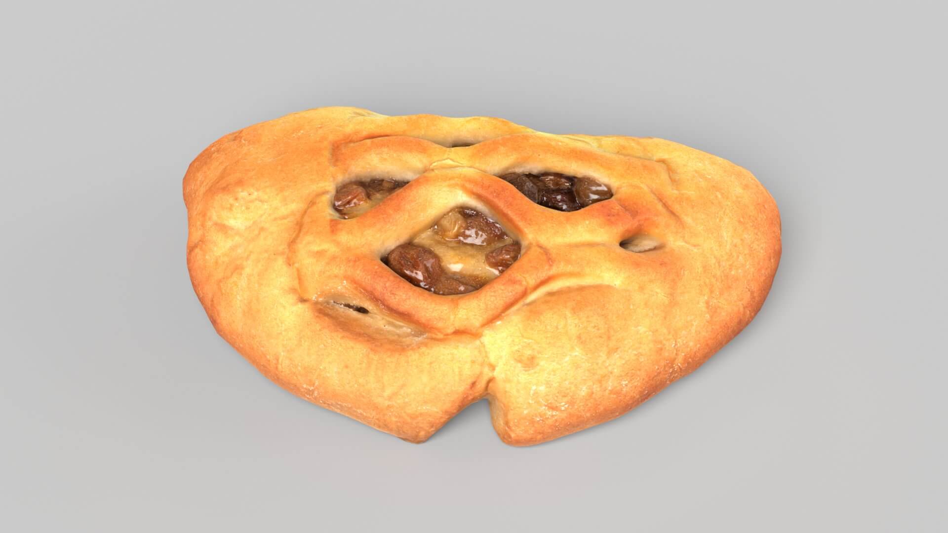 Bun with Raisins - 3D Model by Grishmanovskij Anton