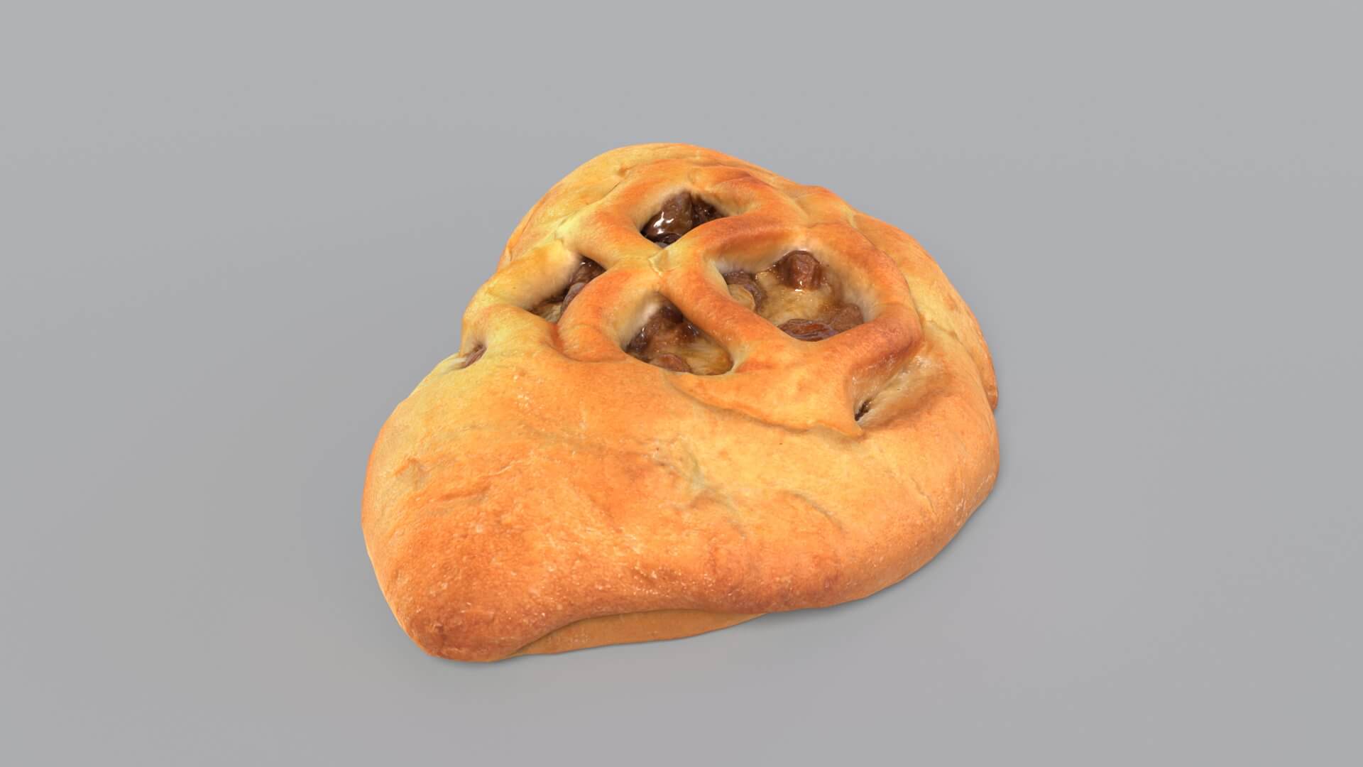 Bun with Raisins - 3D Model by Grishmanovskij Anton