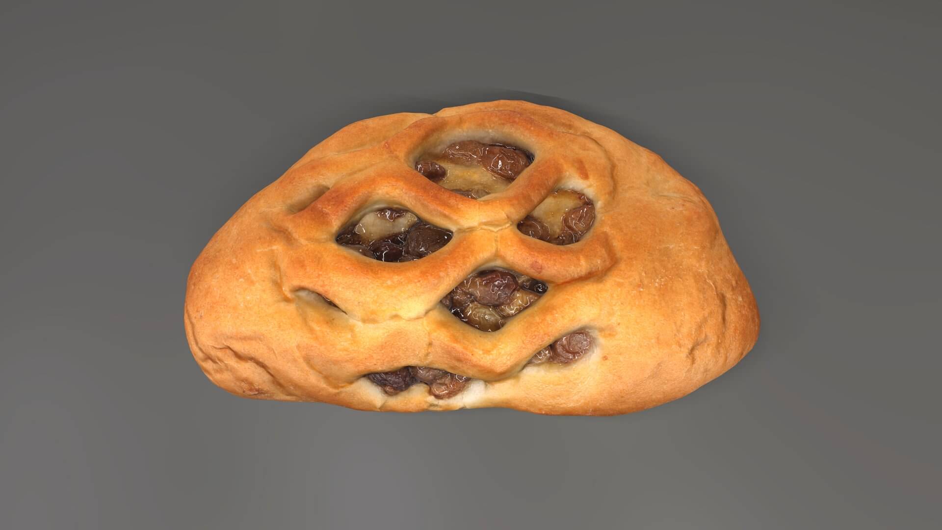 Bun with Raisins - 3D Model by Grishmanovskij Anton